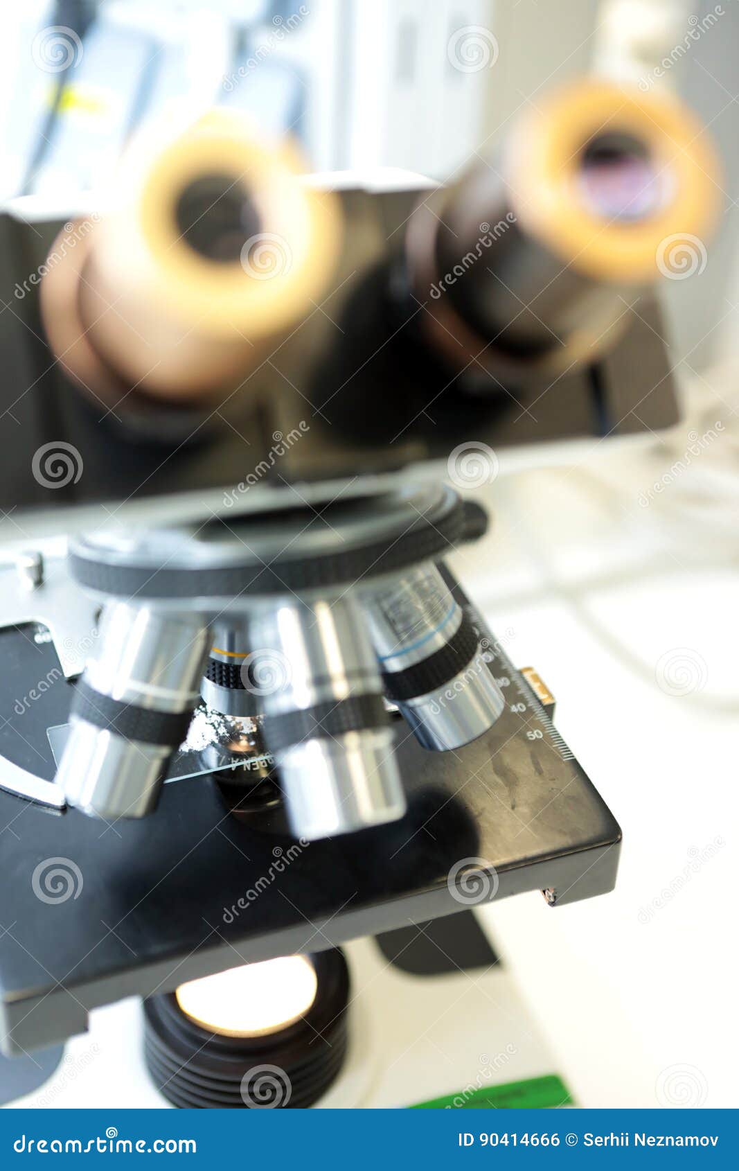 Medical Microscope. Professional Pharmaceutical Microscope. Study of ...
