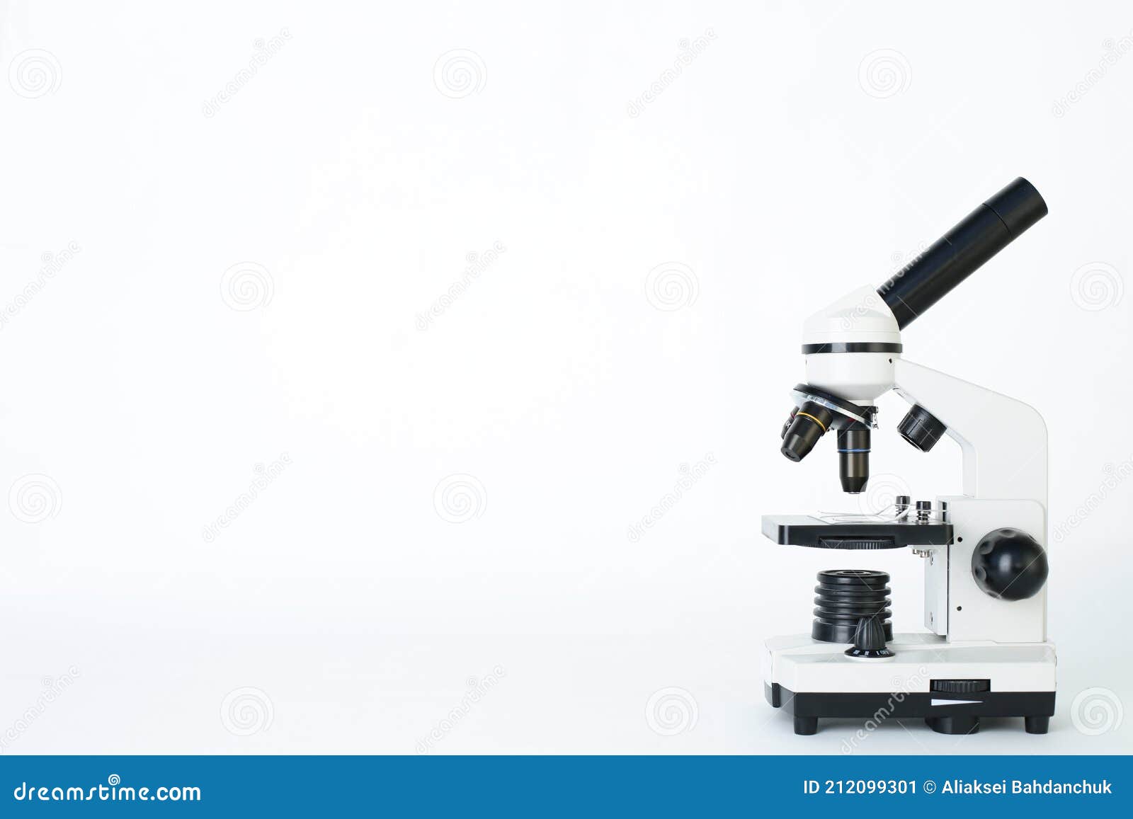 Medical Microscope on White Background Stock Image - Image of closeup ...