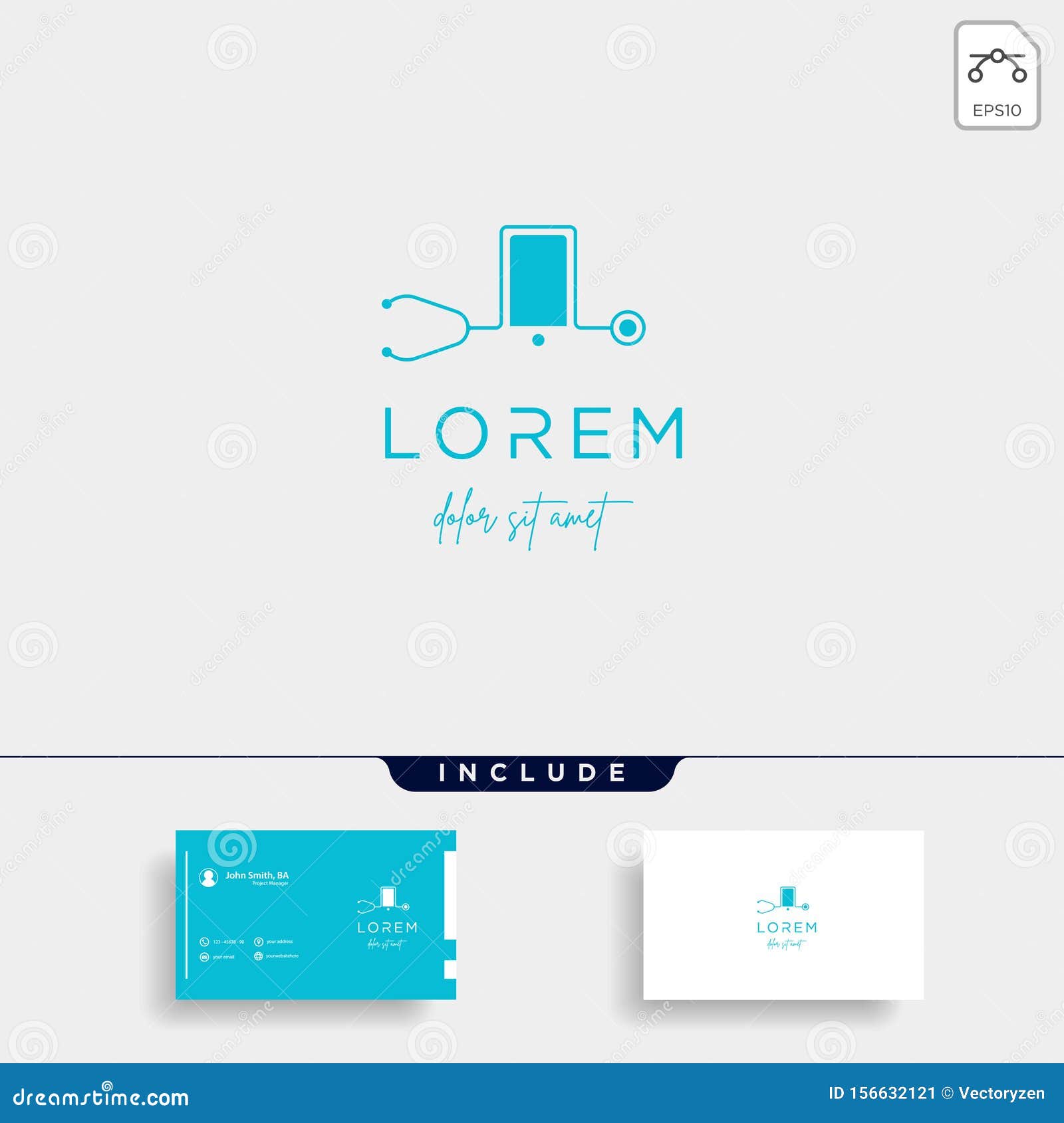 Medical Mobile Phone Vector Logo Design Illustration Stock Vector ...