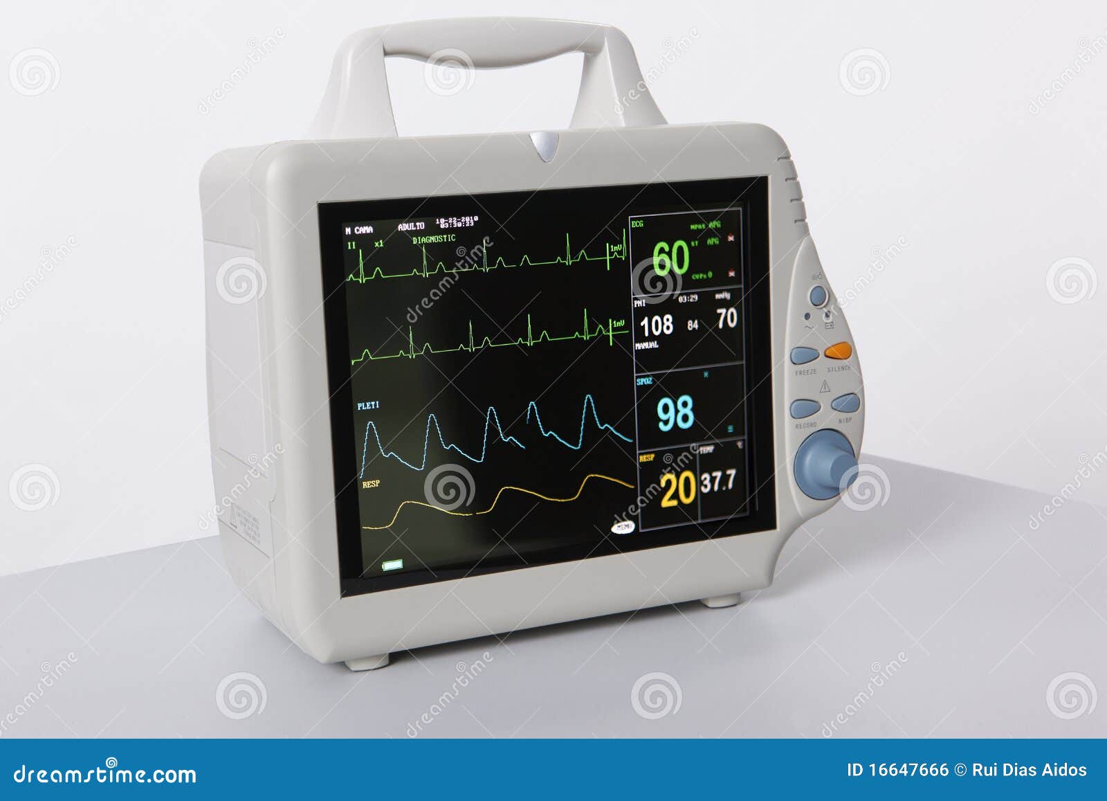 Medical monitor stock photo. Image of duty, electrocardiogram - 16647666