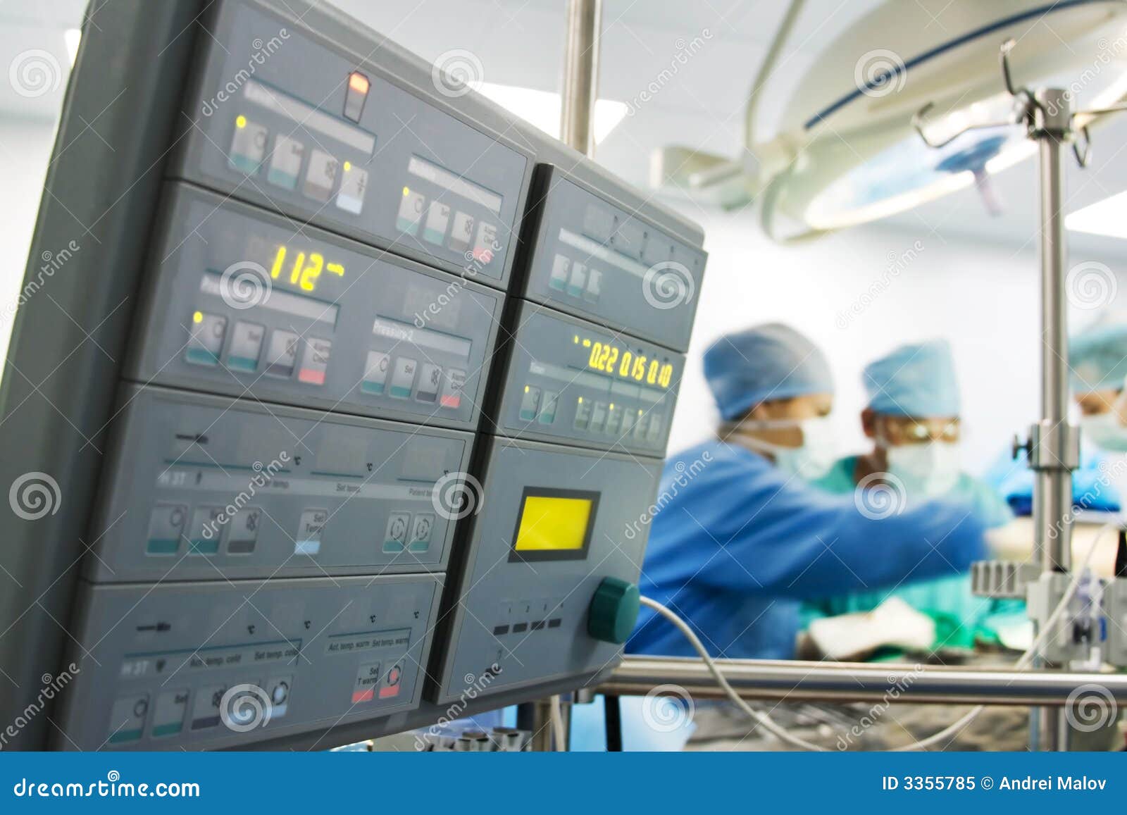 Medical monitor at surgery stock image. Image of hospital - 3355785
