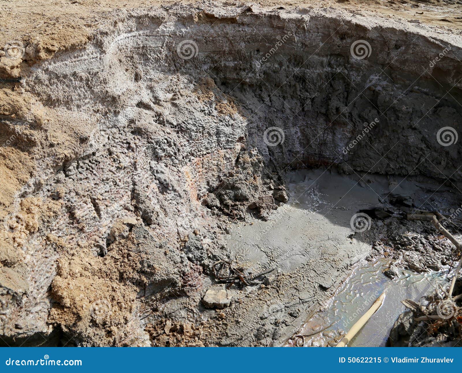 Medical Mud on the Shore of the Dead Sea, Jordan Stock Image - Image of ...