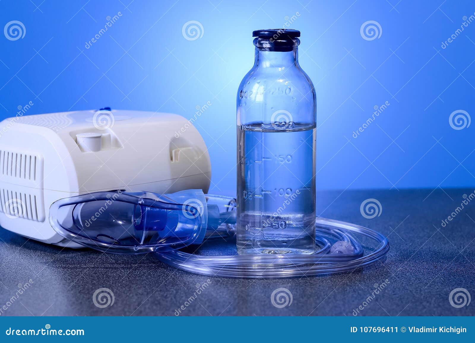 Medical Nebulizer for the Treatment of Bronchitis. Camera Agains Stock ...