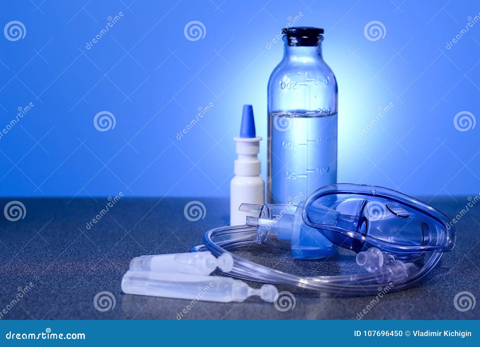 Medical Nebulizer for the Treatment of Bronchitis. Camera Agains Stock ...