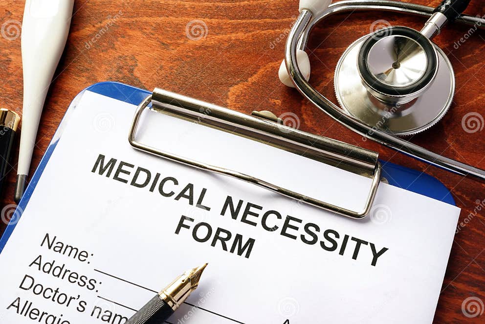 Medical Necessity form. stock photo. Image of result - 91116404