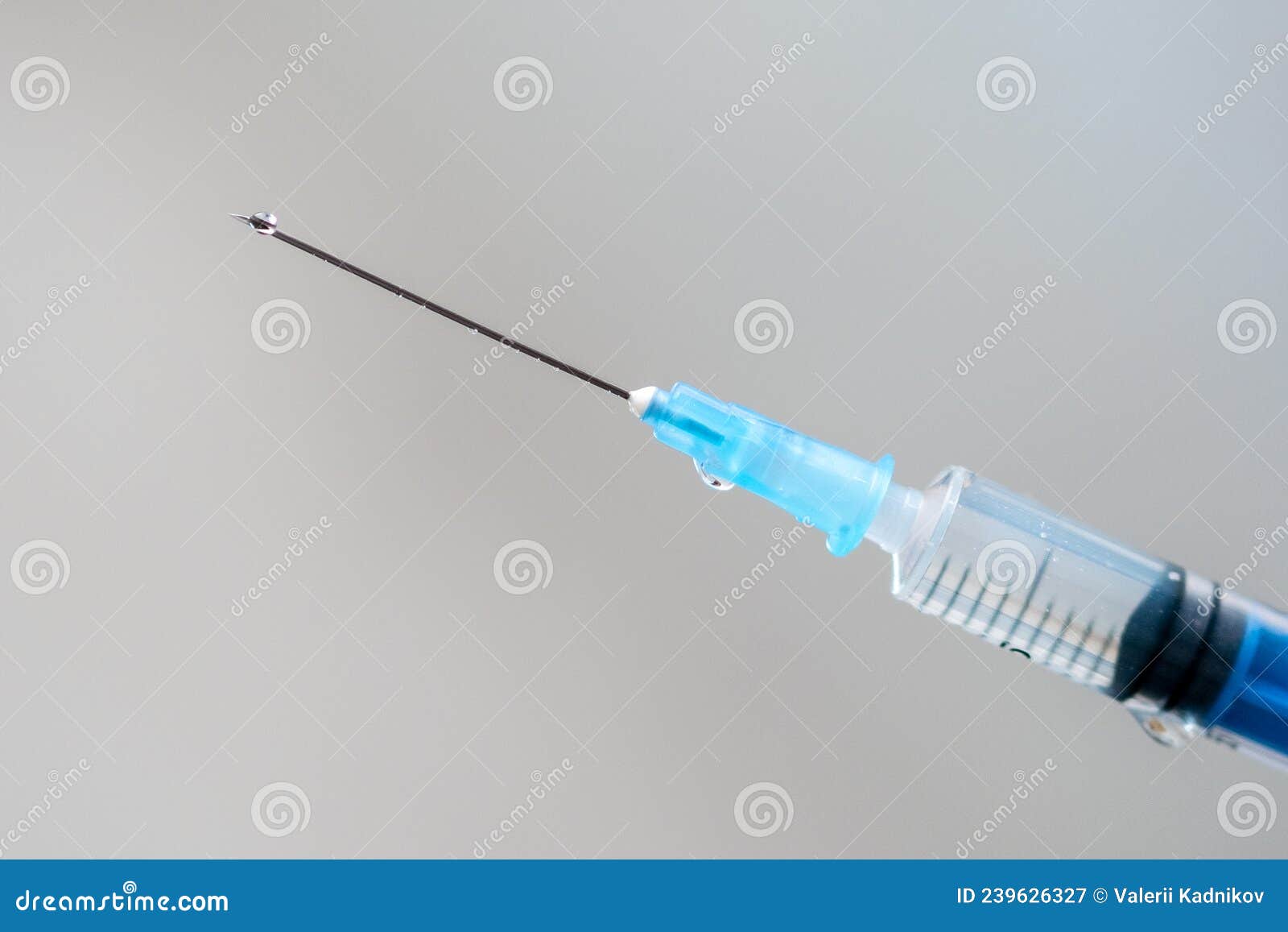 Medical Needle on the Syringe is Shot Close-up. Stock Image - Image of ...