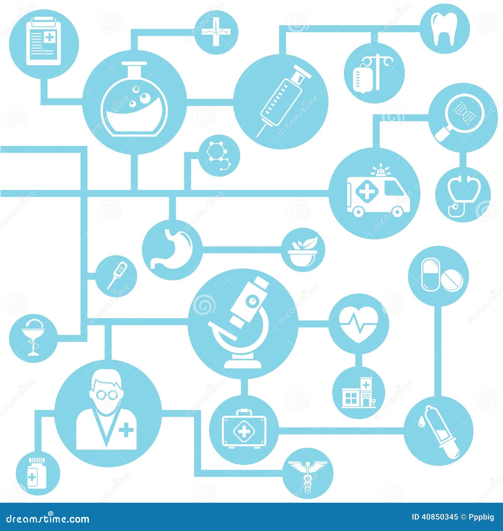 Medical network stock illustration. Illustration of medicine - 40850345