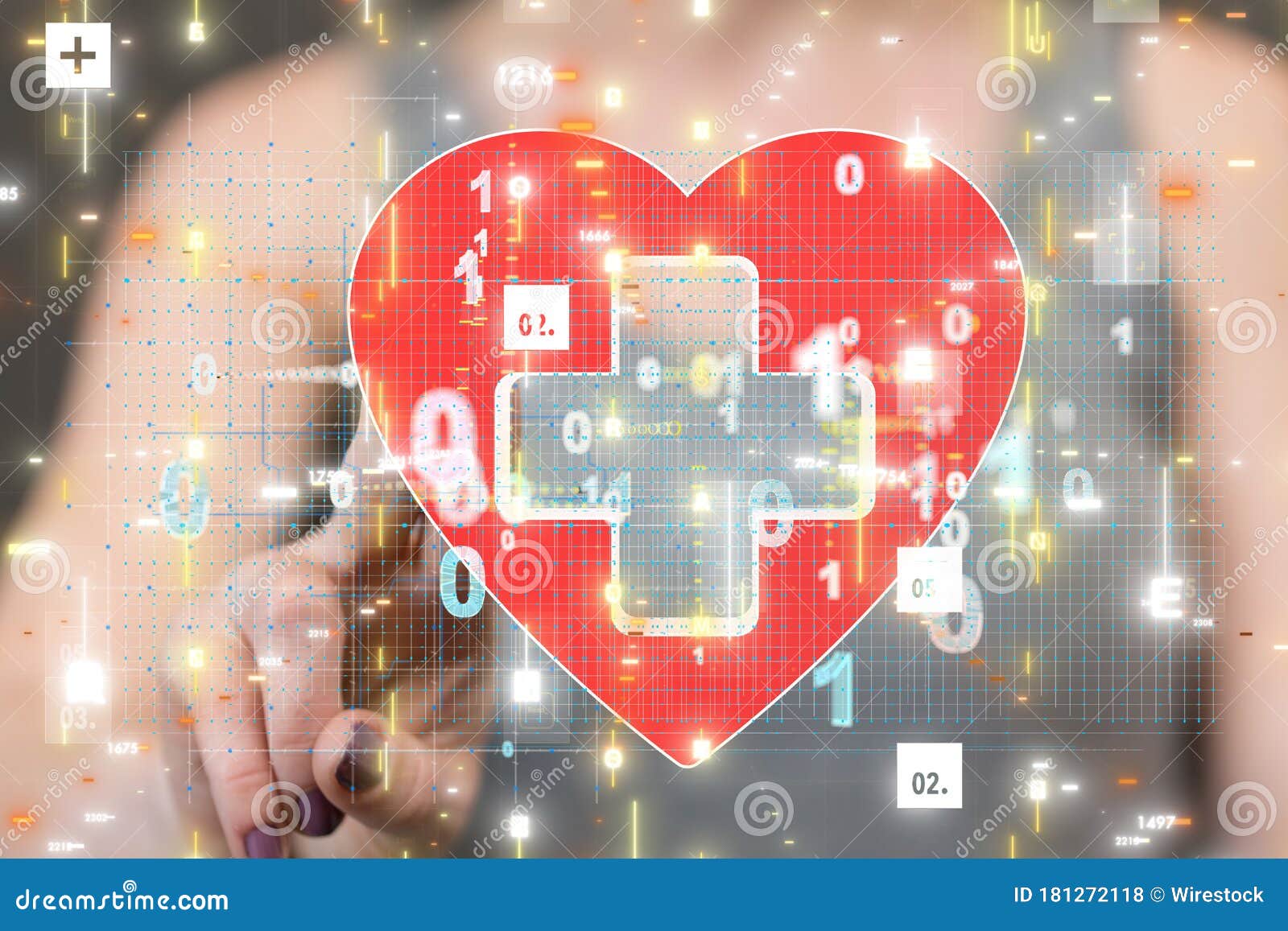 A Medical Network Connection with Modern Virtual Screen Interface Stock ...