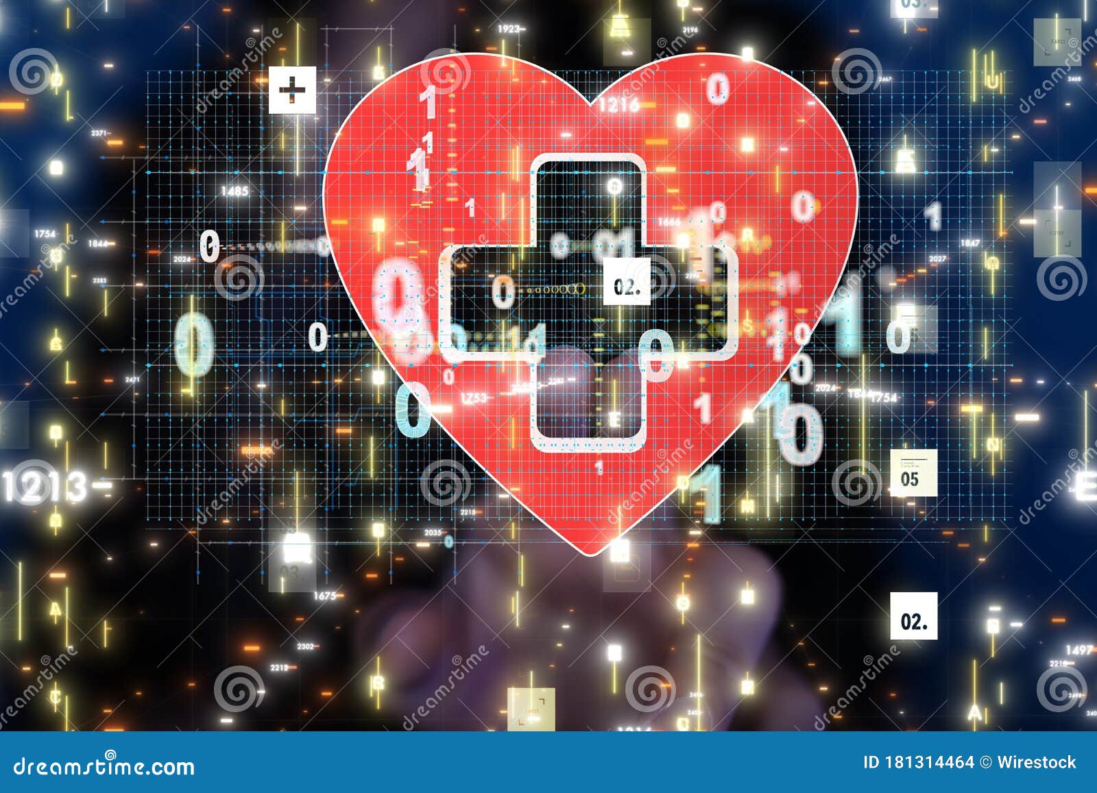 A Medical Network Connection with Modern Virtual Screen Interface Stock ...