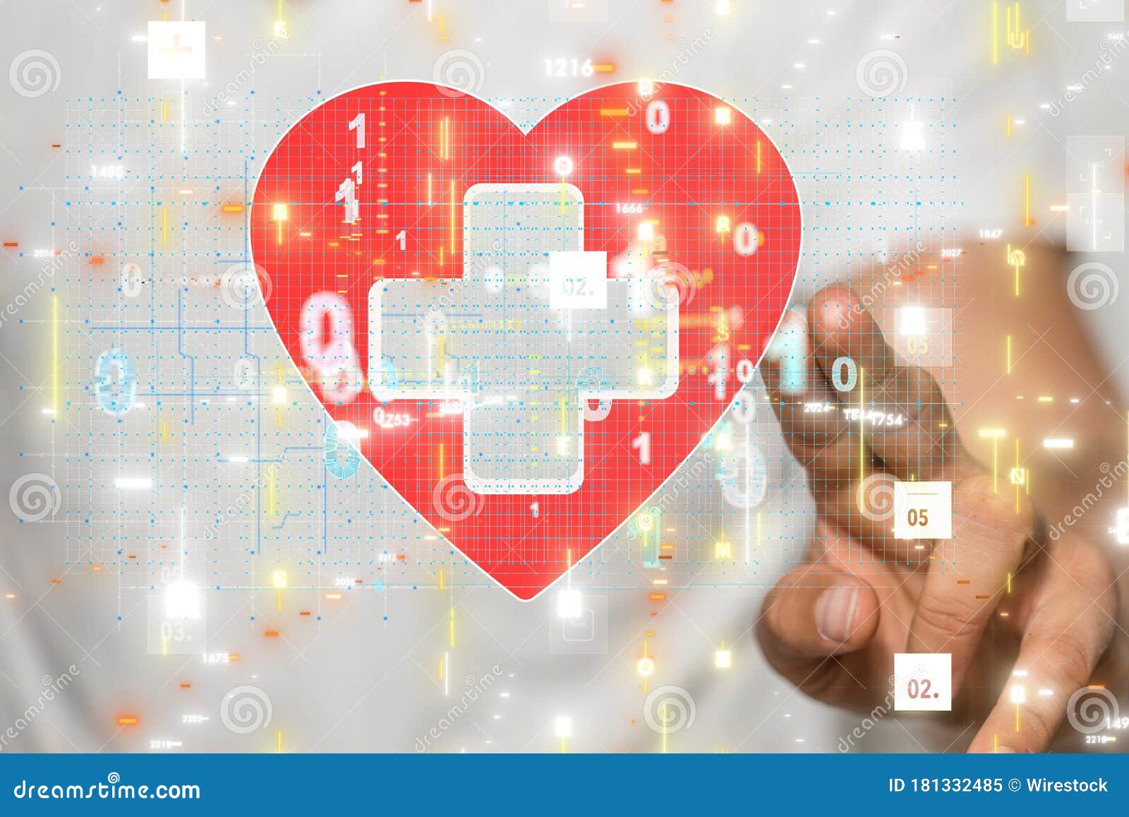 A Medical Network Connection with Modern Virtual Screen Interface Stock ...