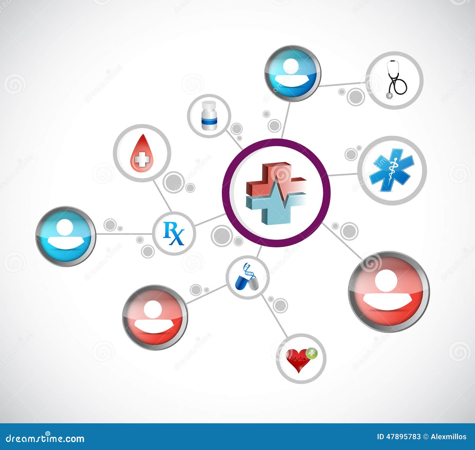 Medical Network Diagram Illustration Stock Illustration - Illustration ...