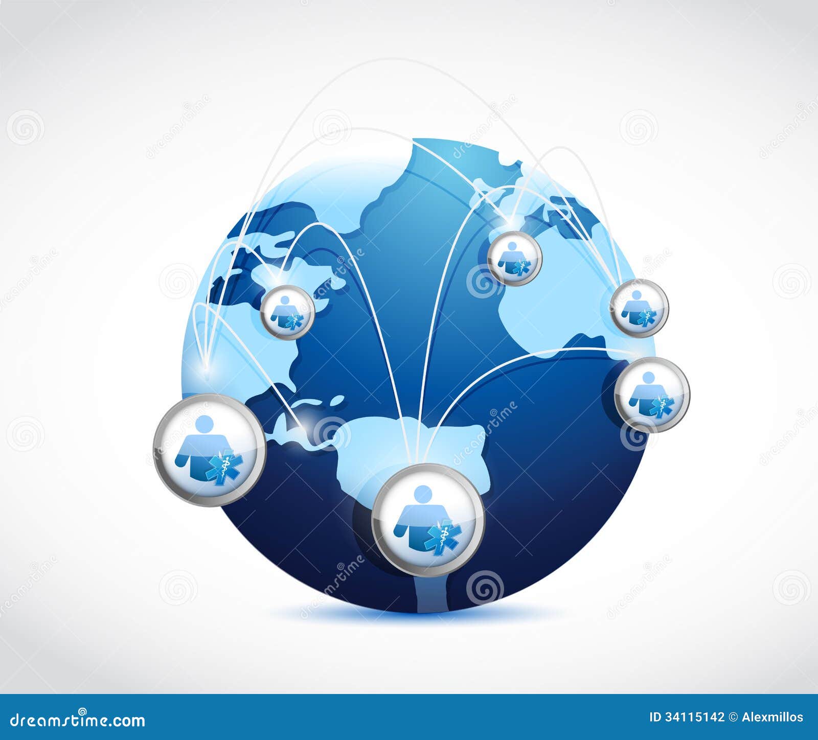 Medical Network Diagram Illustration | CartoonDealer.com #47895783