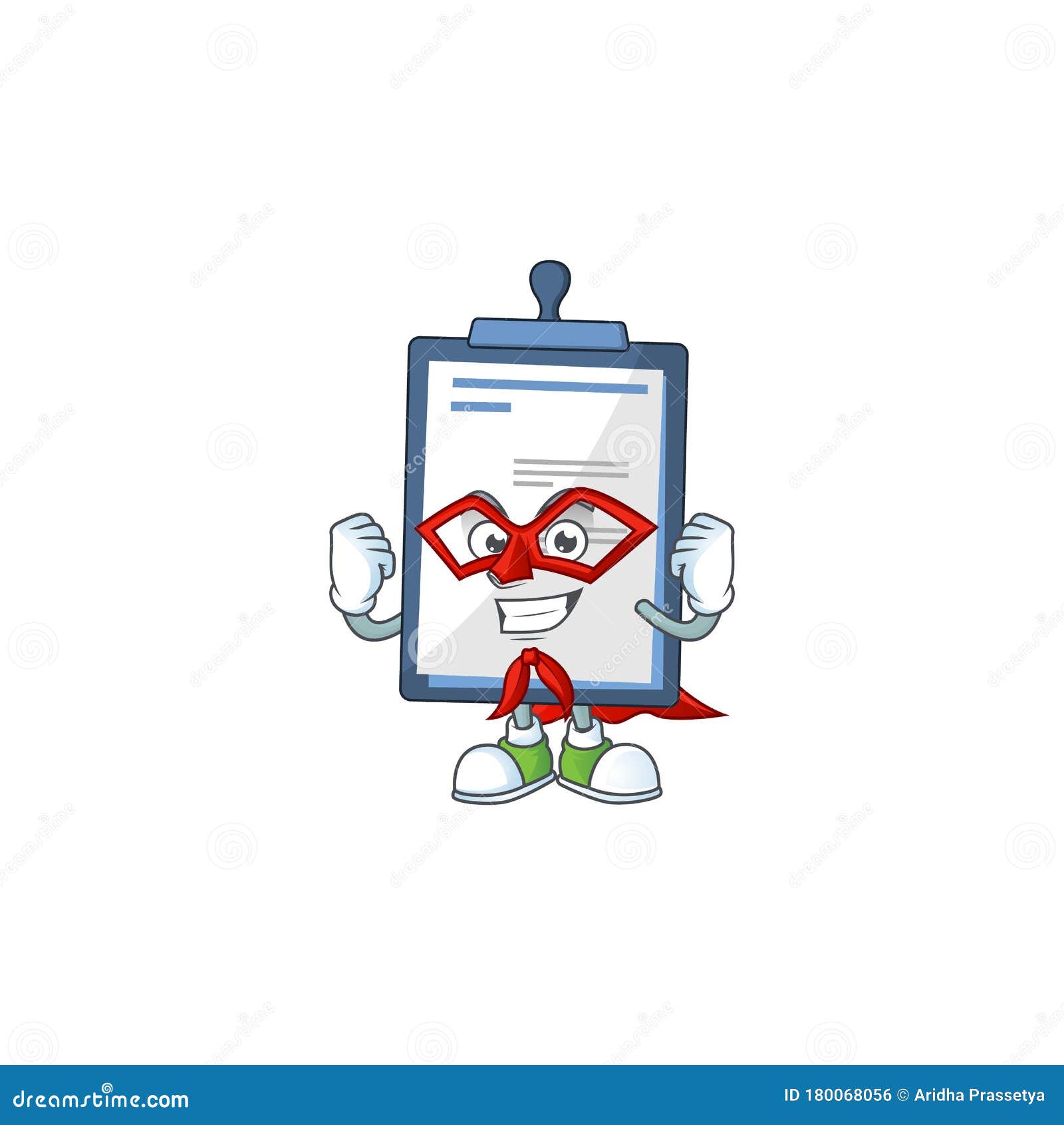 Medical Note Cartoon Design Concept Dressed As Super Hero Stock Vector ...