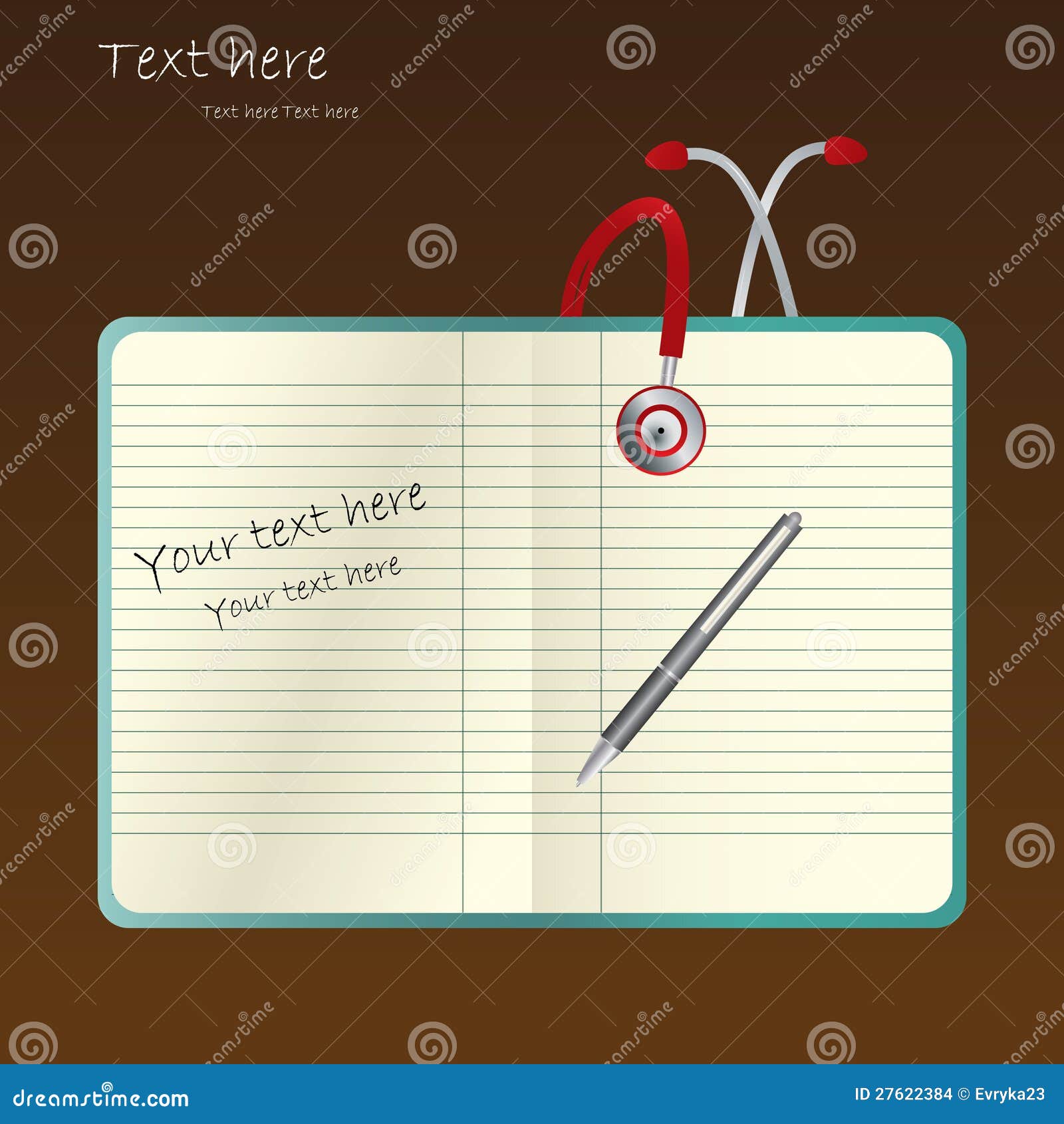Medical Notes and Stethoscope Stock Vector - Illustration of heartbeat ...