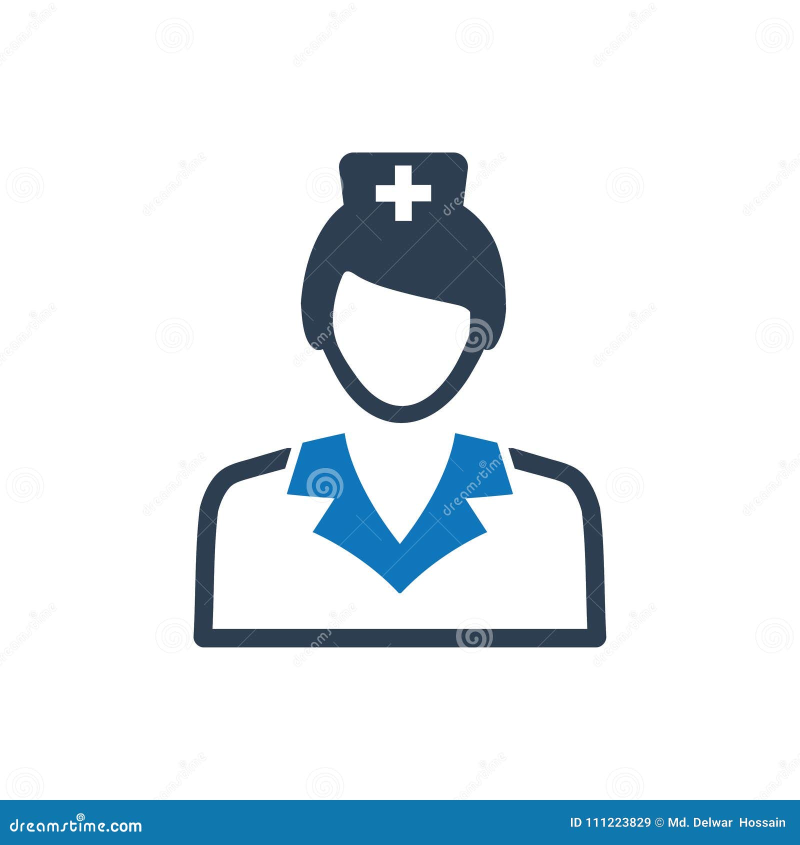 Medical Nurse Icon stock vector. Illustration of physician - 111223829
