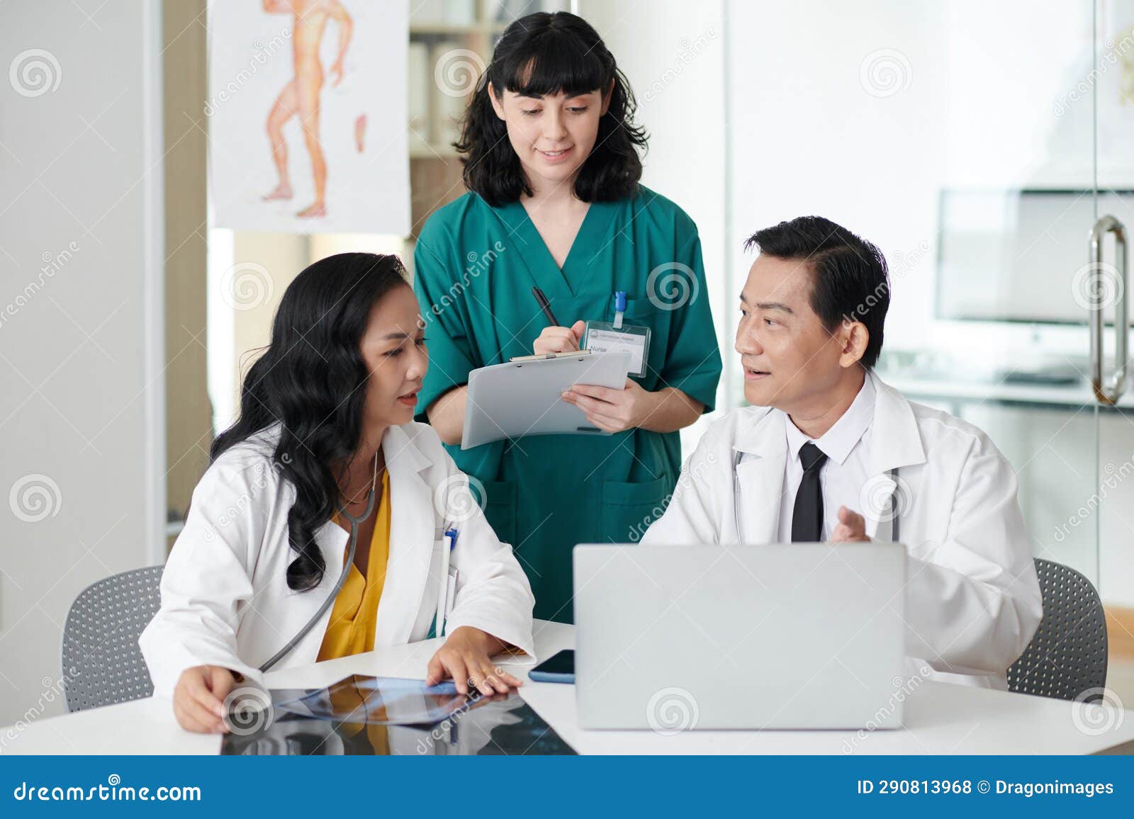 Medical Nurse Taking Notes stock photo. Image of stethoscope - 290813968