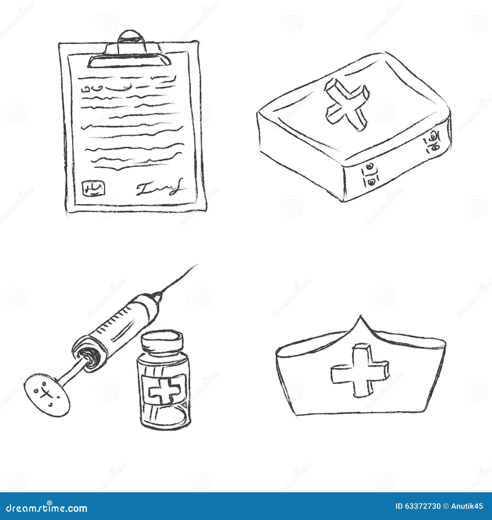 Medical, Objects, Sketch, Vector, Illustration Stock Vector ...
