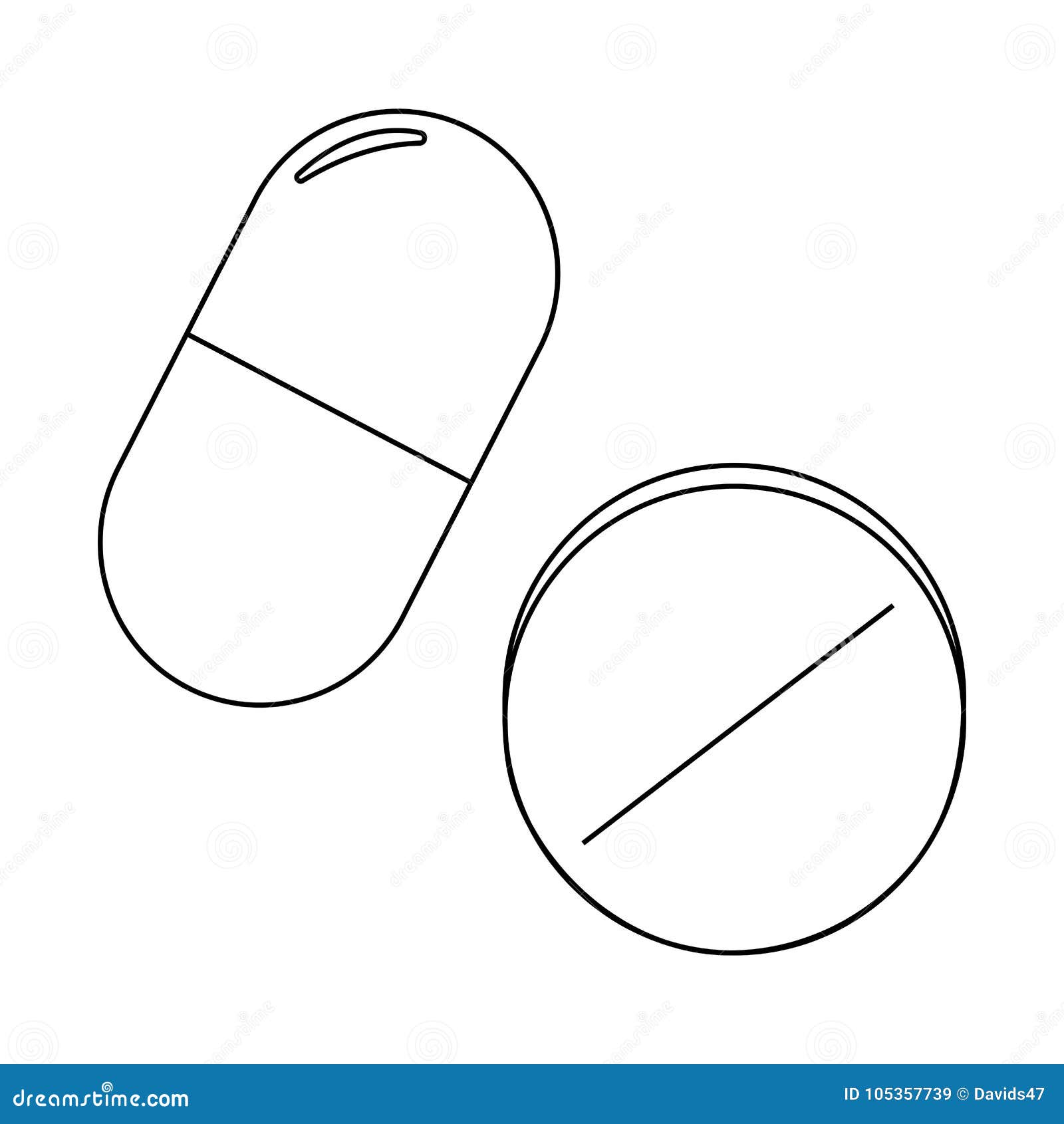 Medical Outline symbol stock vector. Illustration of health - 105357739