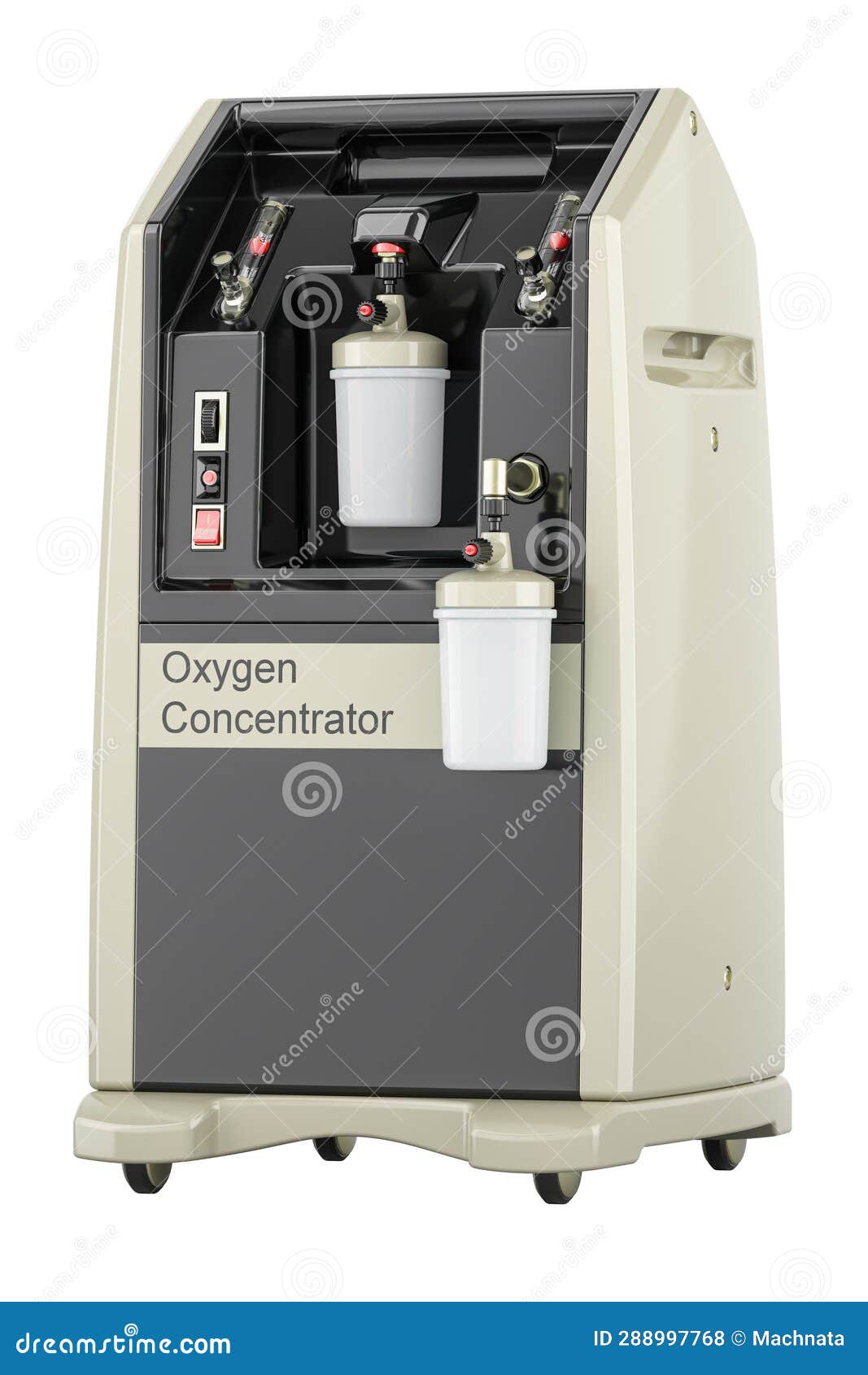 Medical Oxygen Concentrator, 3D Rendering Stock Illustration ...