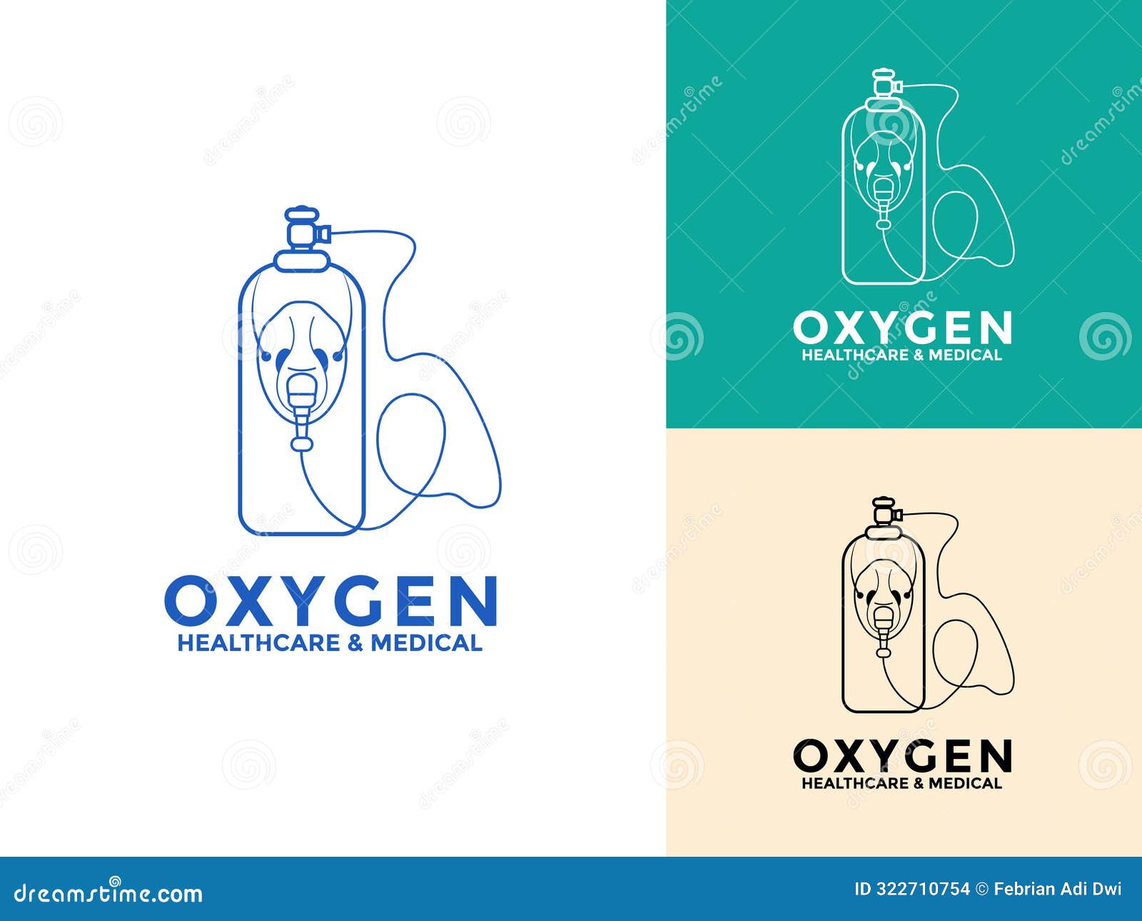 Medical Oxygen Cylinder Logo Vector Icon, Set Vector Illustration of ...