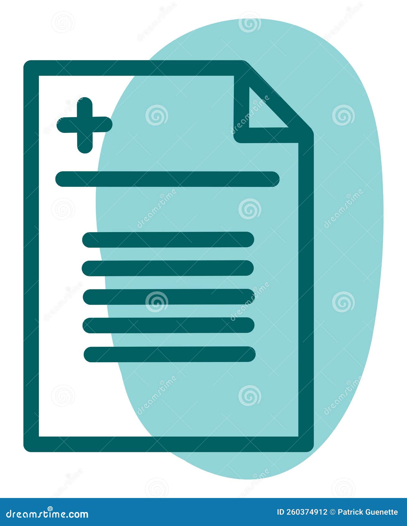 Medical paper, icon stock vector. Illustration of design - 260374912