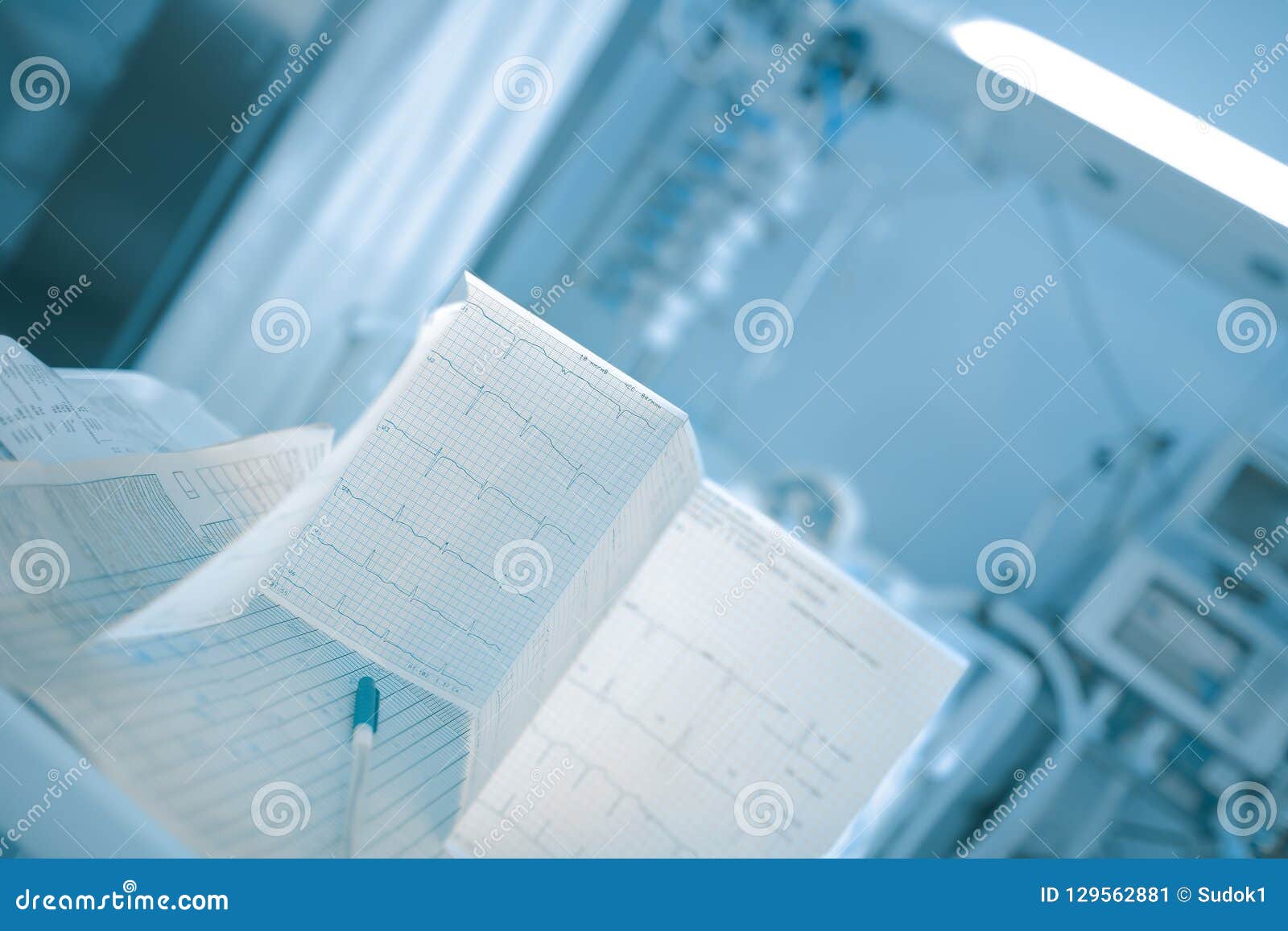 Medical Papers on the Table in the Hospital Ward Stock Image - Image of ...