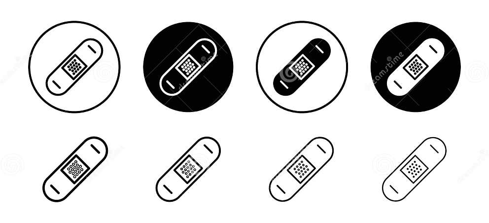 Medical Patch Icon Vector Set Collection for Web Stock Vector ...