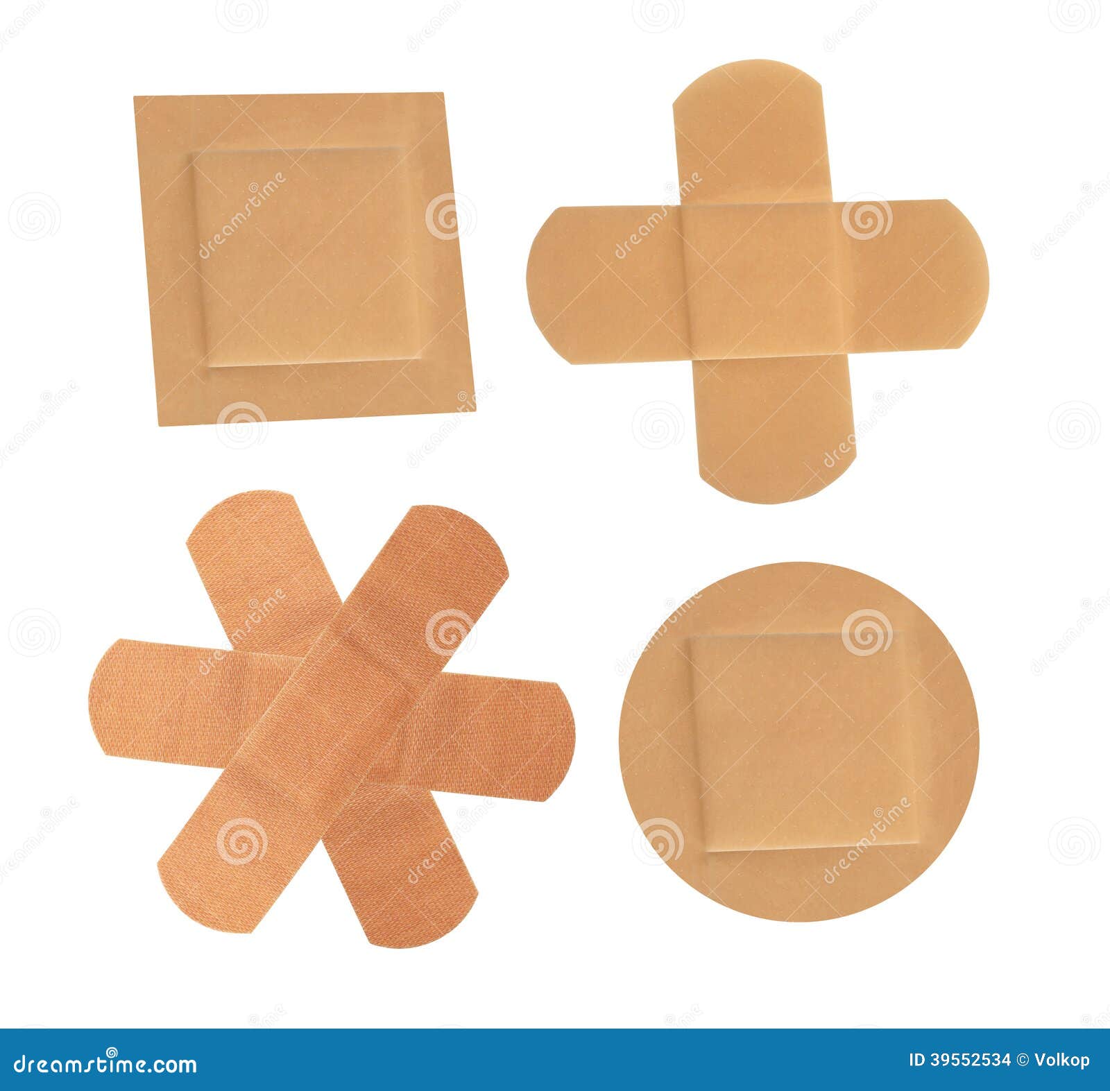 Medical Patch Isolated on White Stock Photo - Image of closeup ...