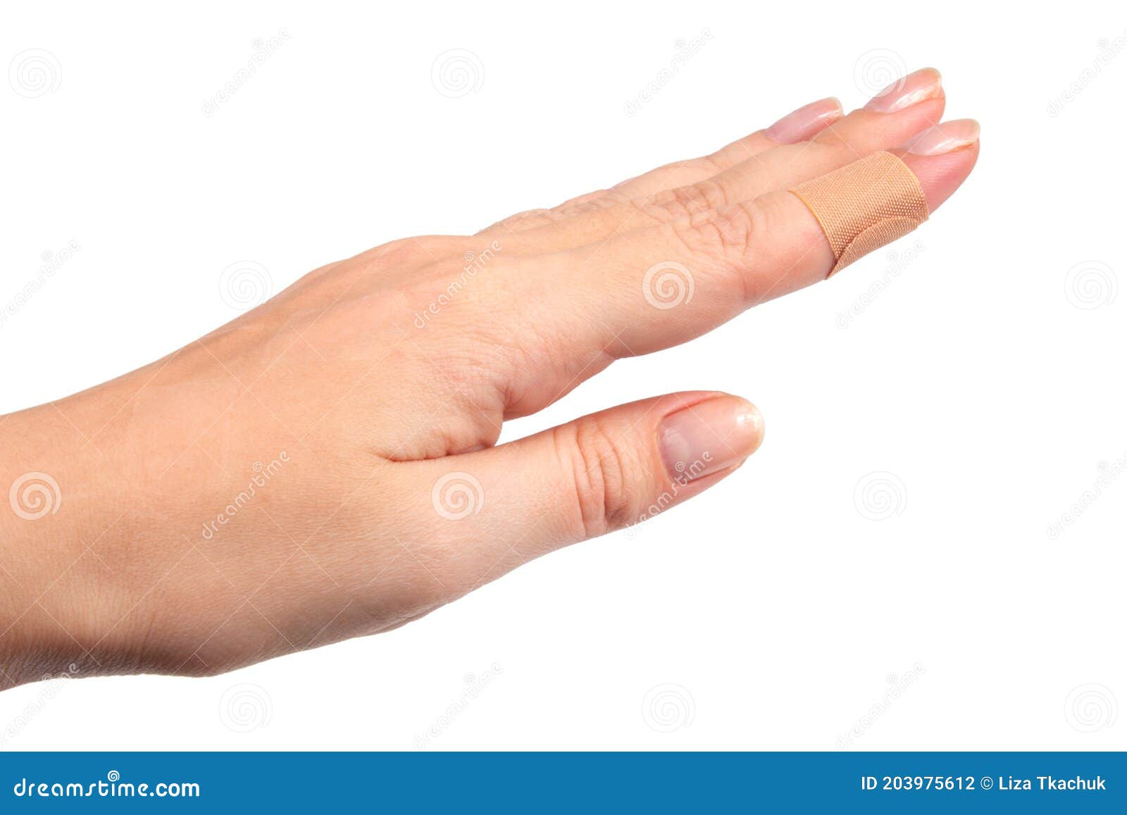 Medical Patch Plaster on Hand Isolated on the White Stock Photo - Image ...