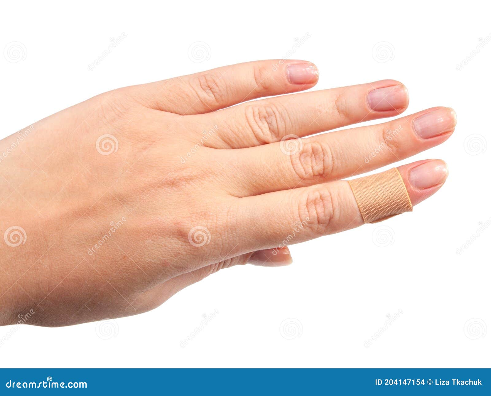 Medical Patch Plaster on Hand Isolated on the White Stock Photo - Image ...