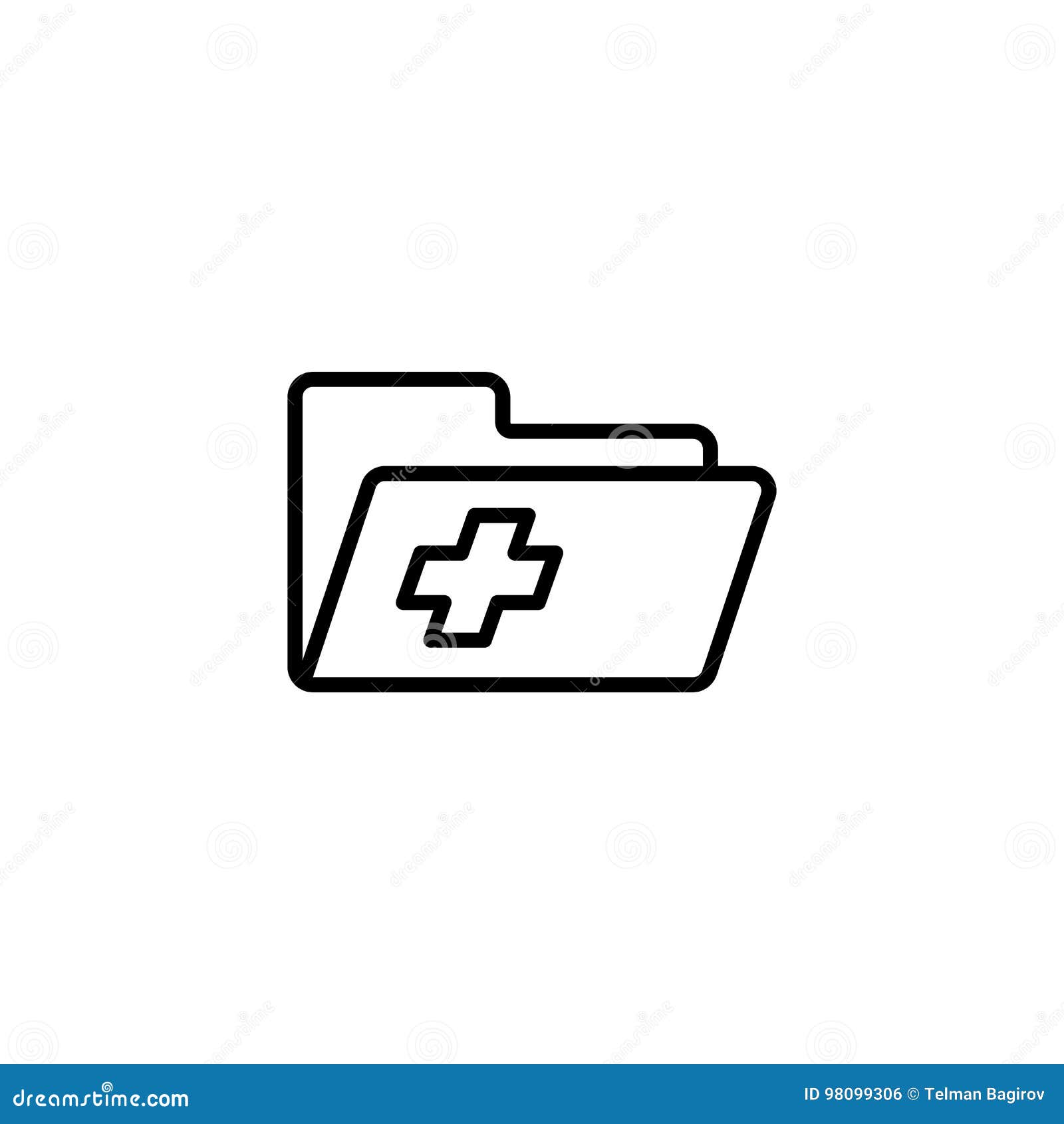 Medical Patient History Record Folder Icon Stock Illustration ...