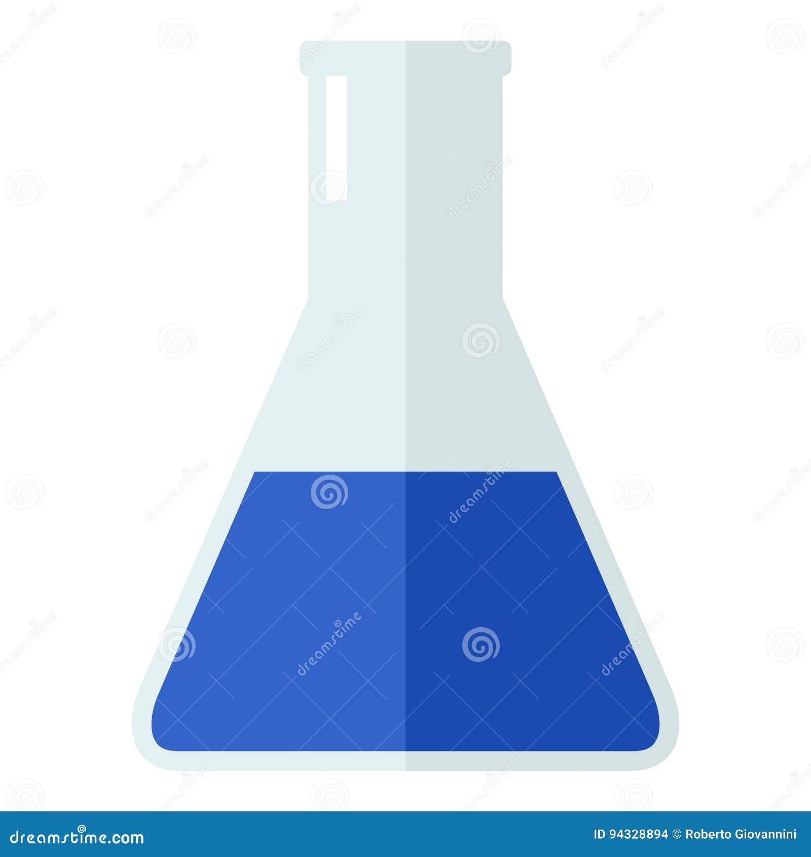 Medical Phial Outline Flat Icon On White Cartoon Vector | CartoonDealer ...