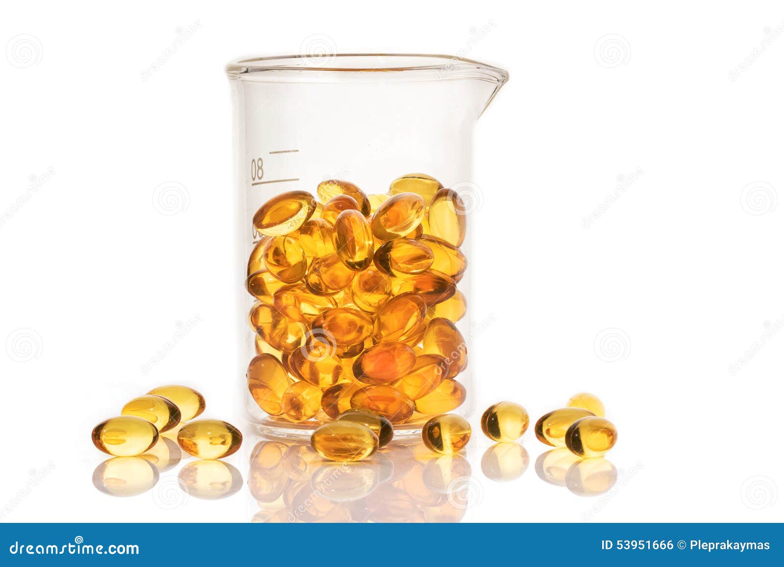 Medical pills in beaker stock photo. Image of medicament - 53951666
