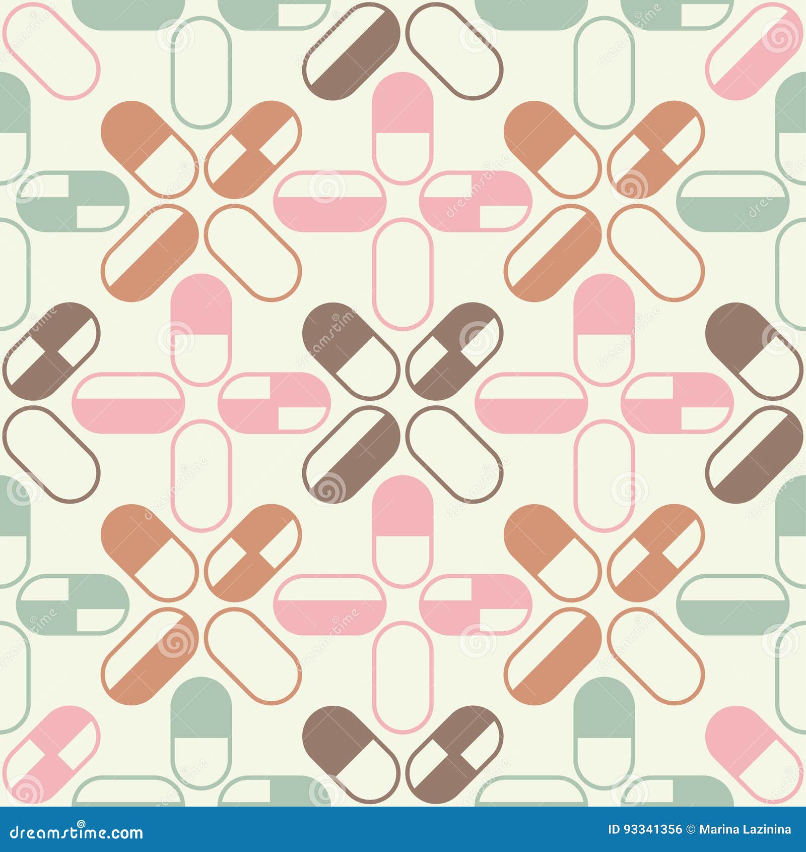 Medical Pills and Capsules Seamless Pattern. Stock Illustration ...