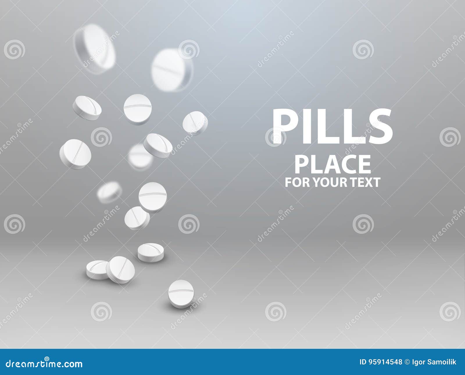 Medical Pills Falling Down. Vector Illustration Stock Vector ...