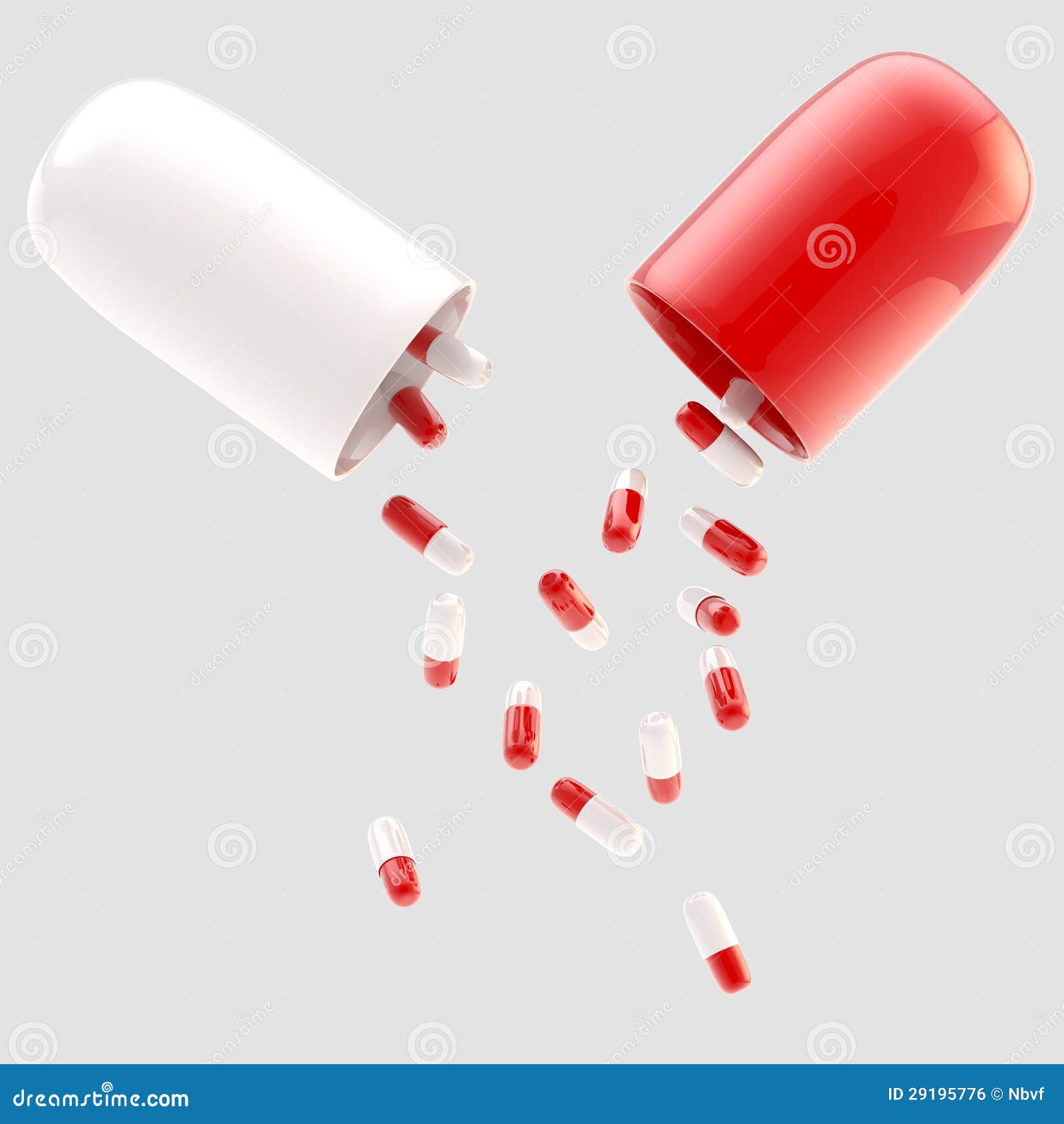 Medical Pills Inside Huge One Isolated Stock Illustration ...