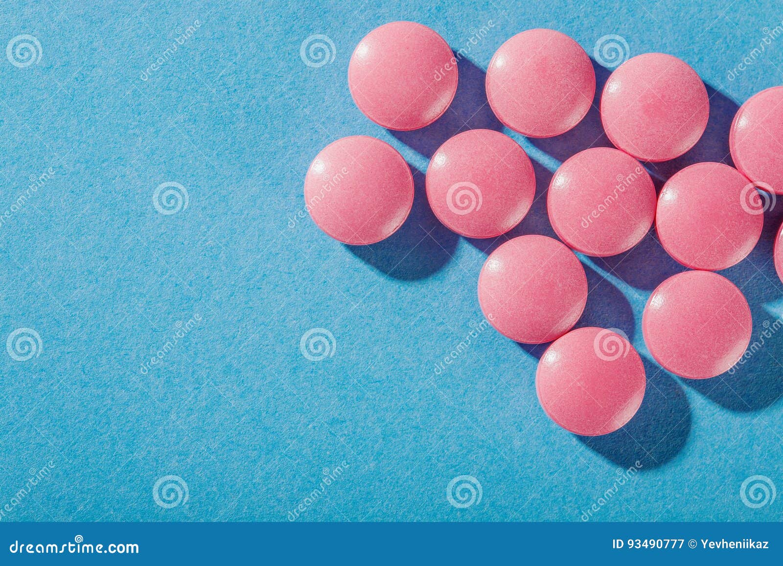 Medical Pills of Round Shape and Light Color Stock Image - Image of ...