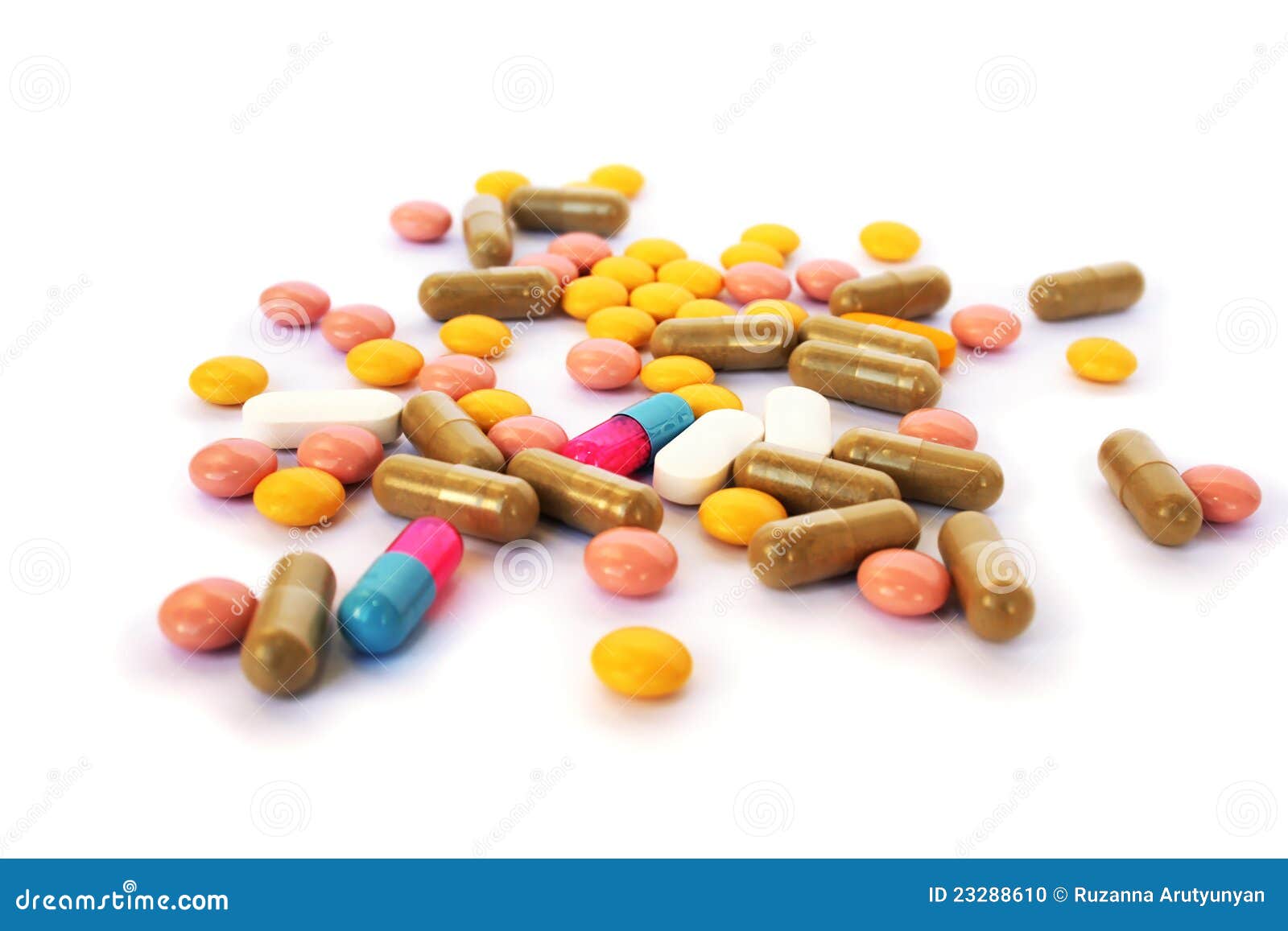 Medical pills and tablets stock photo. Image of background - 23288610