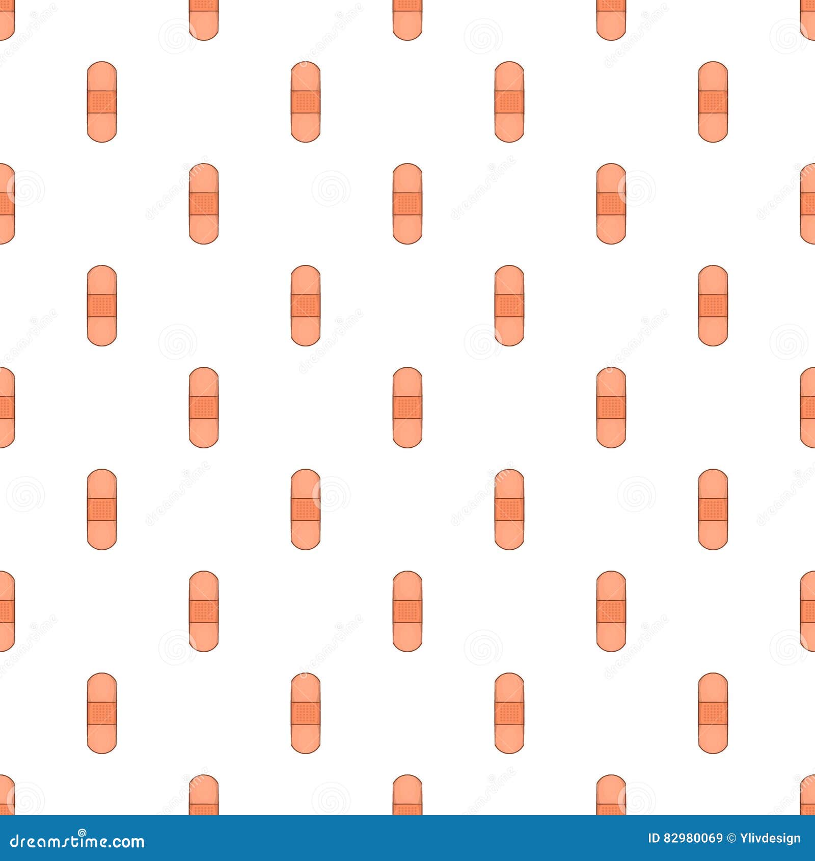 Medical Plaster Pattern, Cartoon Style Stock Vector - Illustration of ...