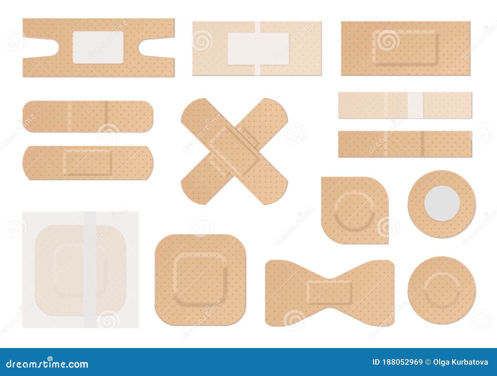 Medical Plaster. Realistic Water Resistant Perforated Medical Plasters ...