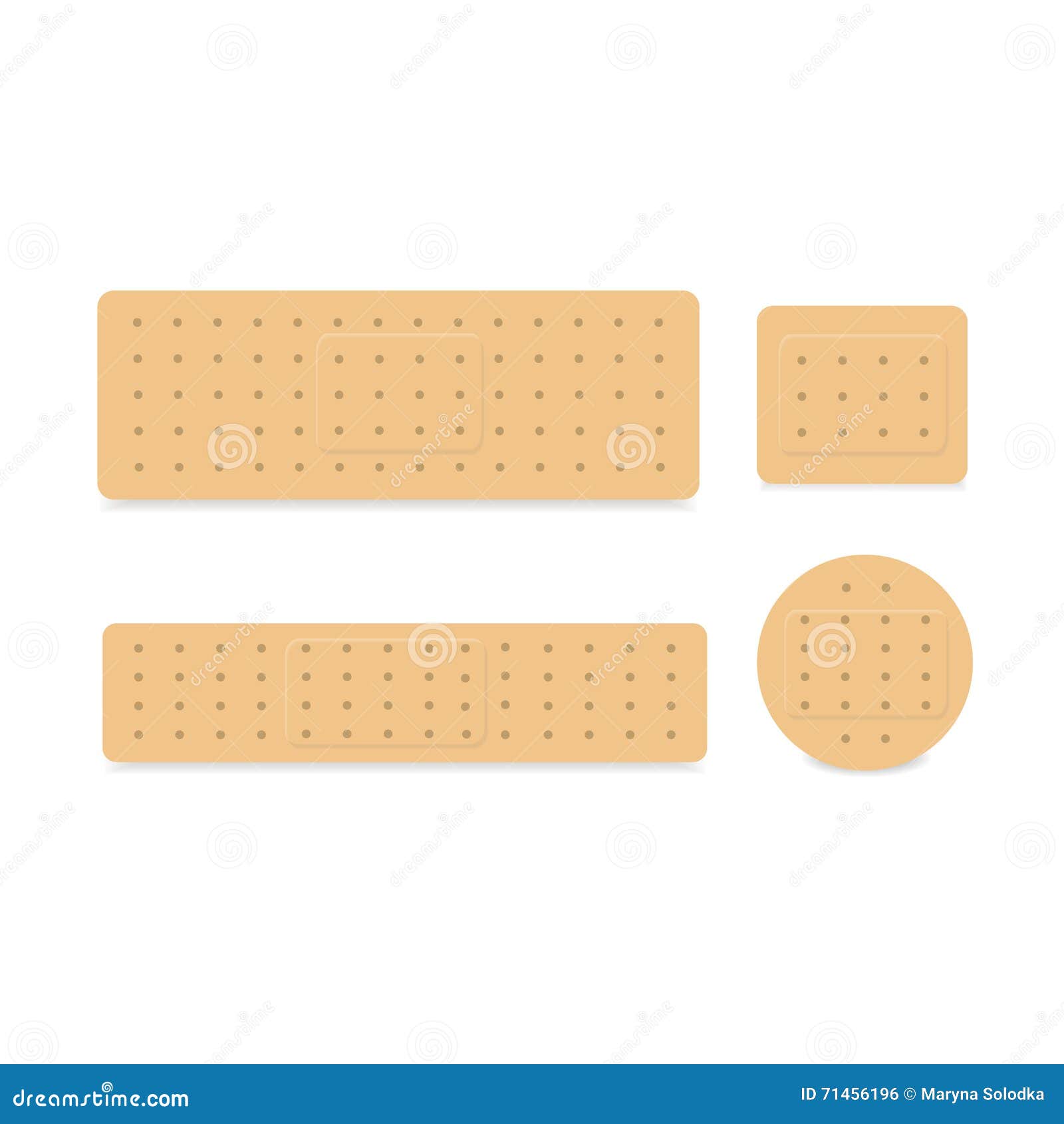 Medical Plaster Set on White. Vector Illustration Stock Vector ...