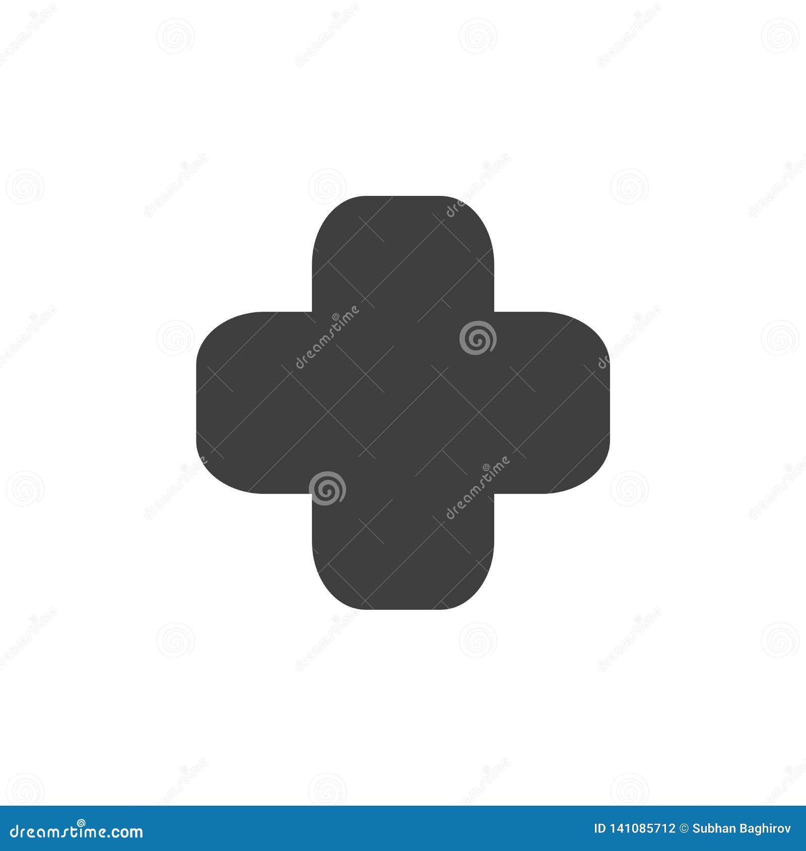 Medical Plus Clinic Icon Simple Flat Illustration Stock Vector ...