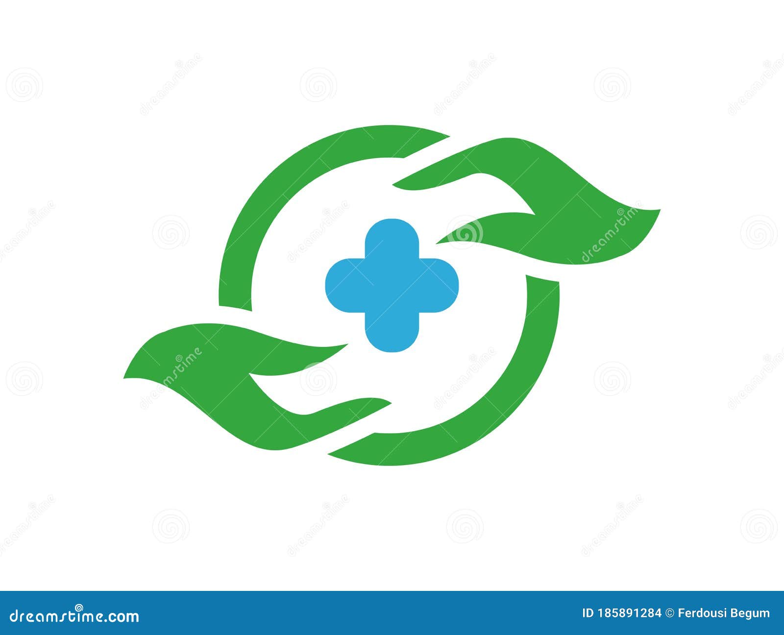 Medical Plus and Green Circle and Hand Icon Stock Vector - Illustration ...