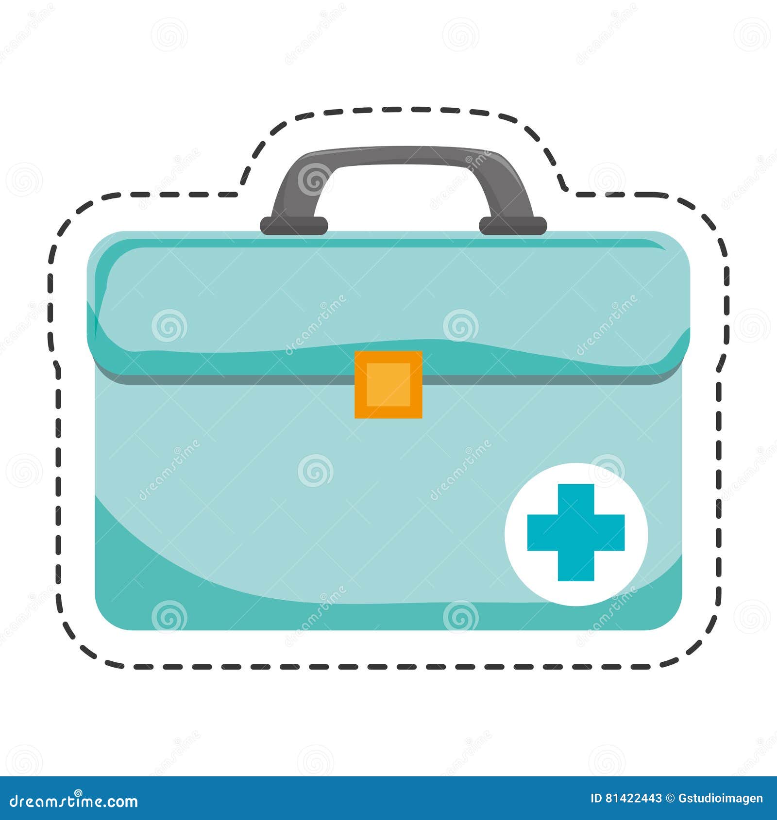 Medical Portfolio Isolated Icon Stock Vector - Illustration of ...