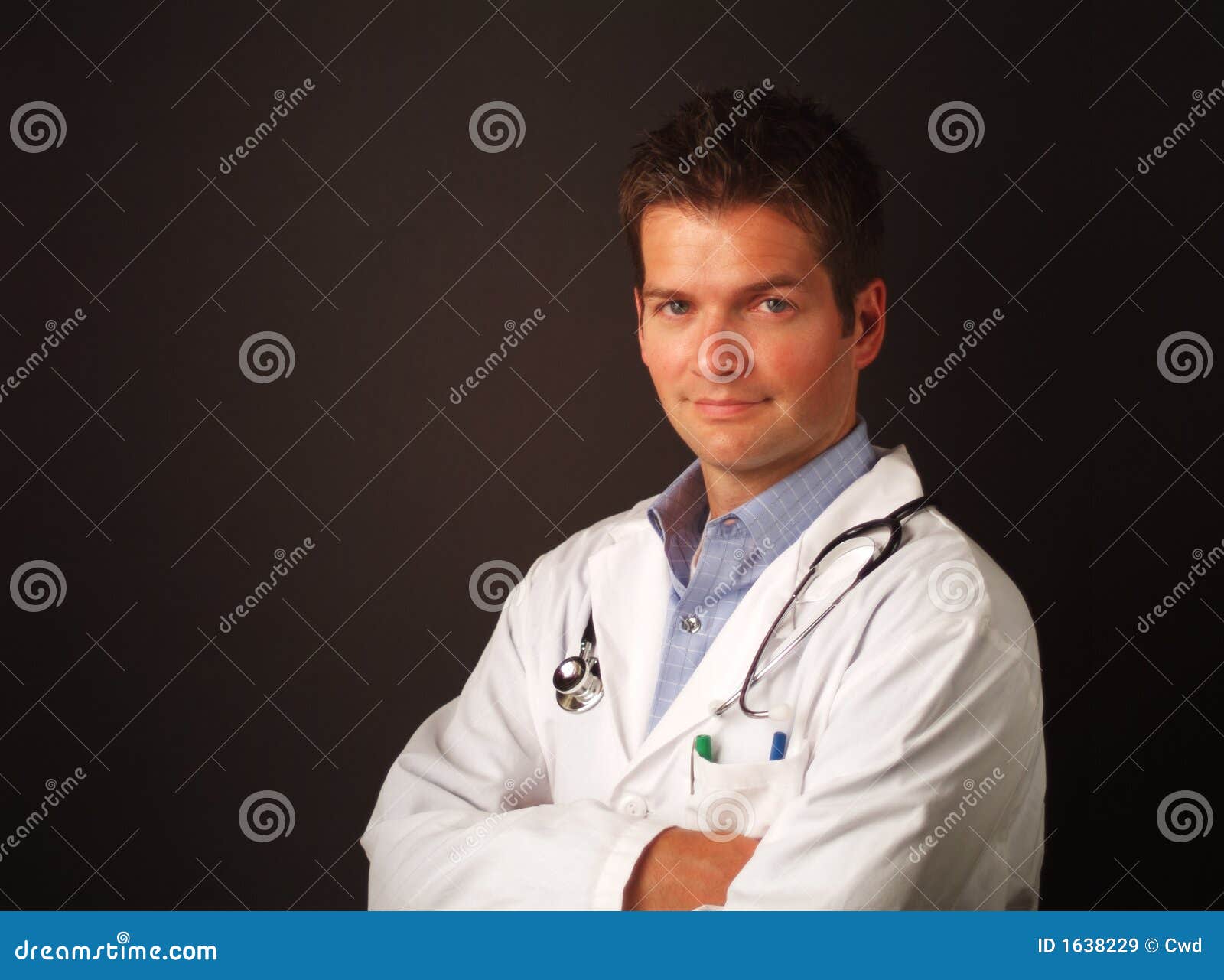 Medical portrait #2 stock image. Image of doctor, white - 1638229