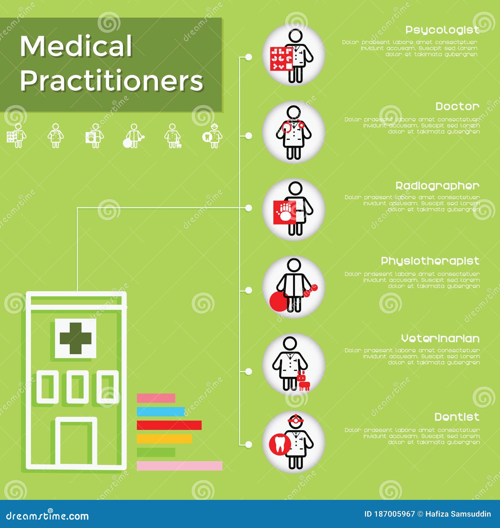 Medical Practitioners Infographic. Vector Illustration Decorative ...
