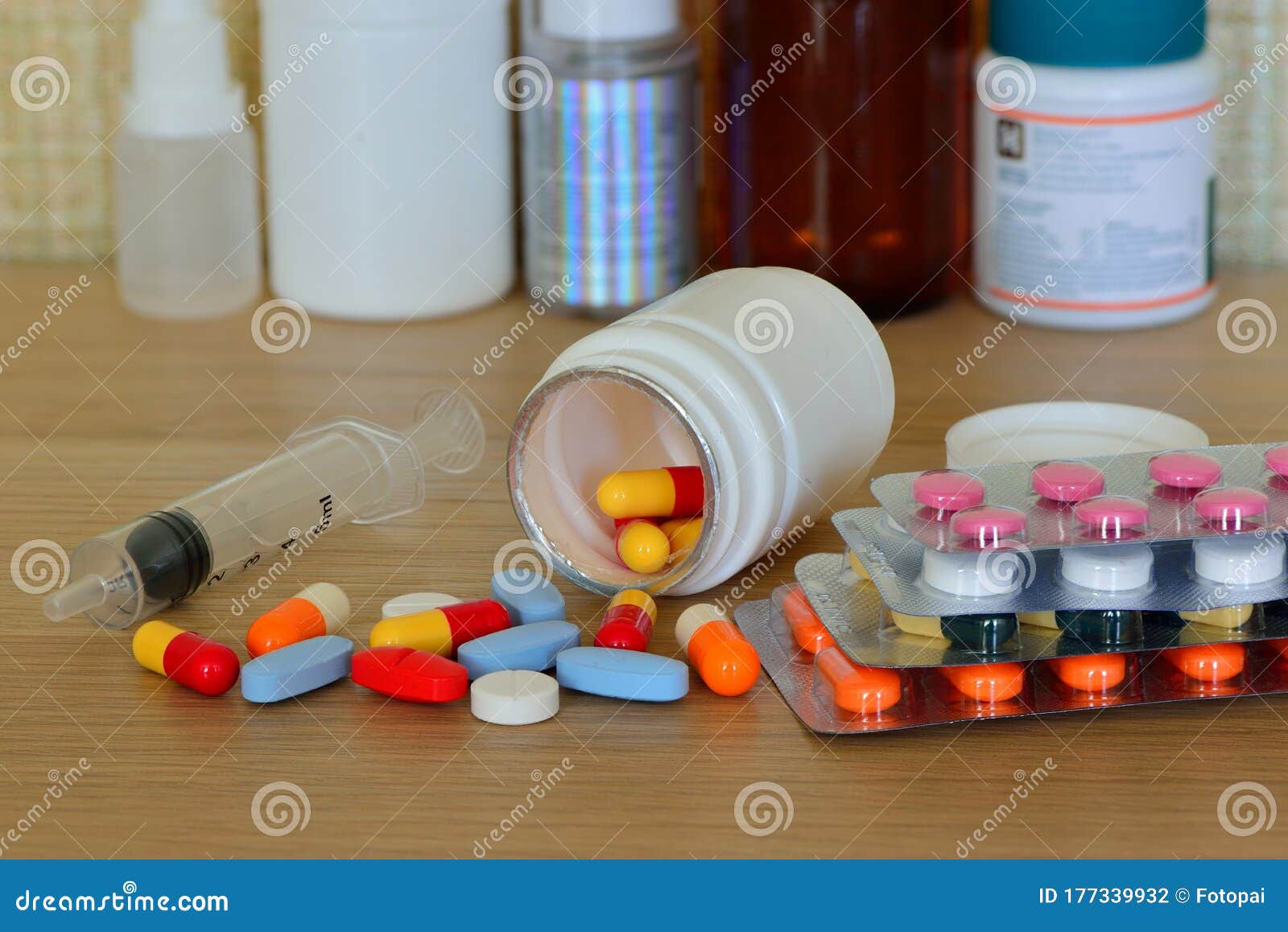 Medical Preparations for the Treatment of Stock Photo - Image of ...