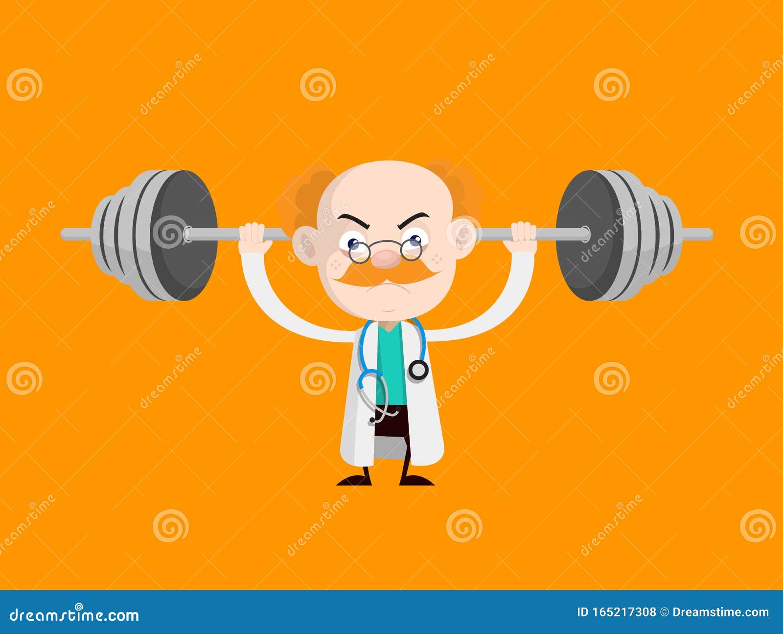 Medical Professional Doctor - Doing Weight Lifting Stock Vector ...