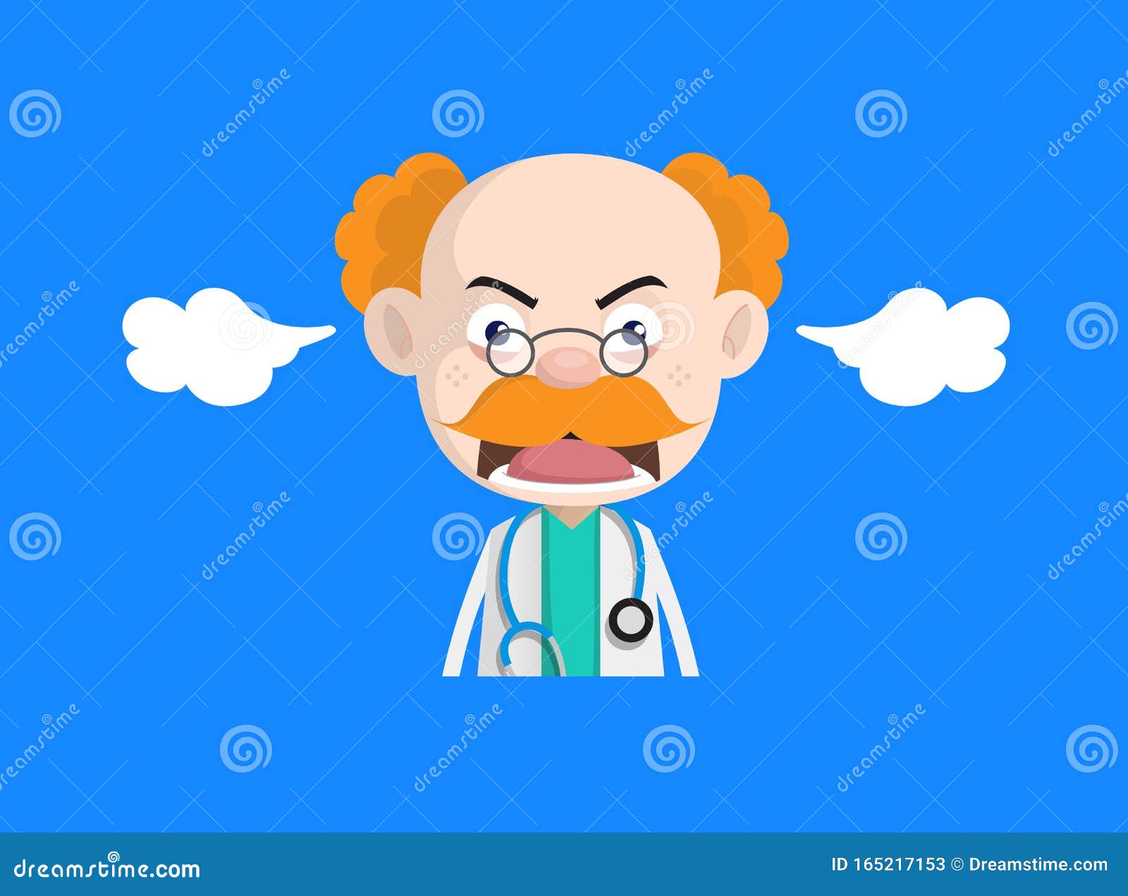 Medical Professional Doctor - Screaming in Aggression Stock Vector ...