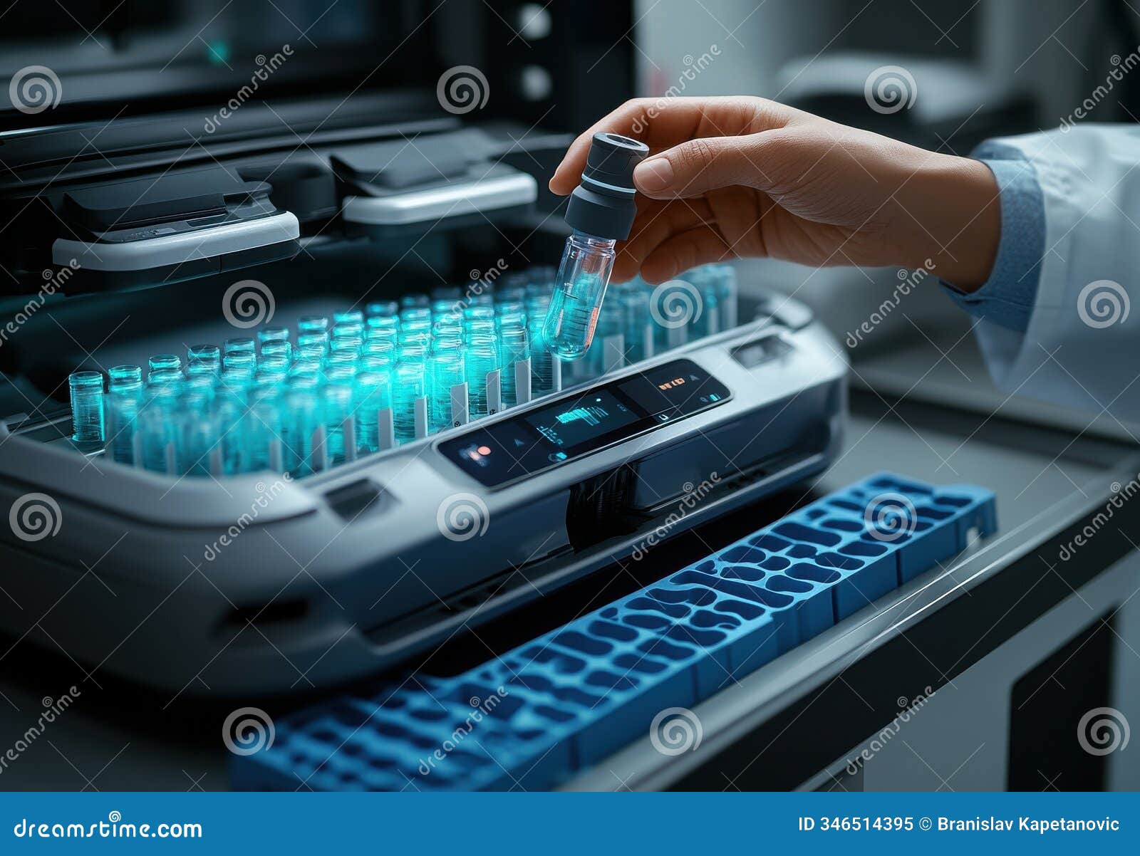 Medical Professional Operating Advanced Laboratory AI Equipment Stock ...